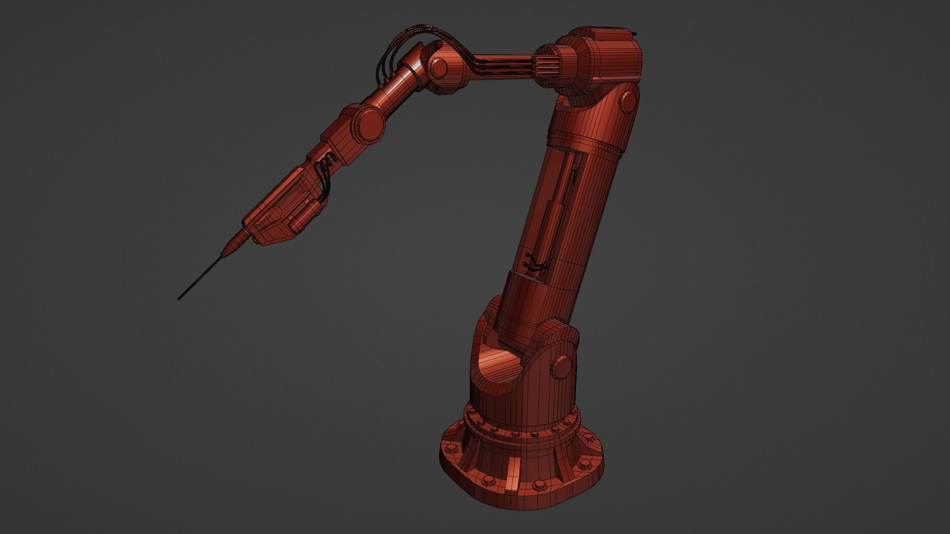 3D model Industrial Robotic Arm with Rigged and Animated VR / AR / low ...
