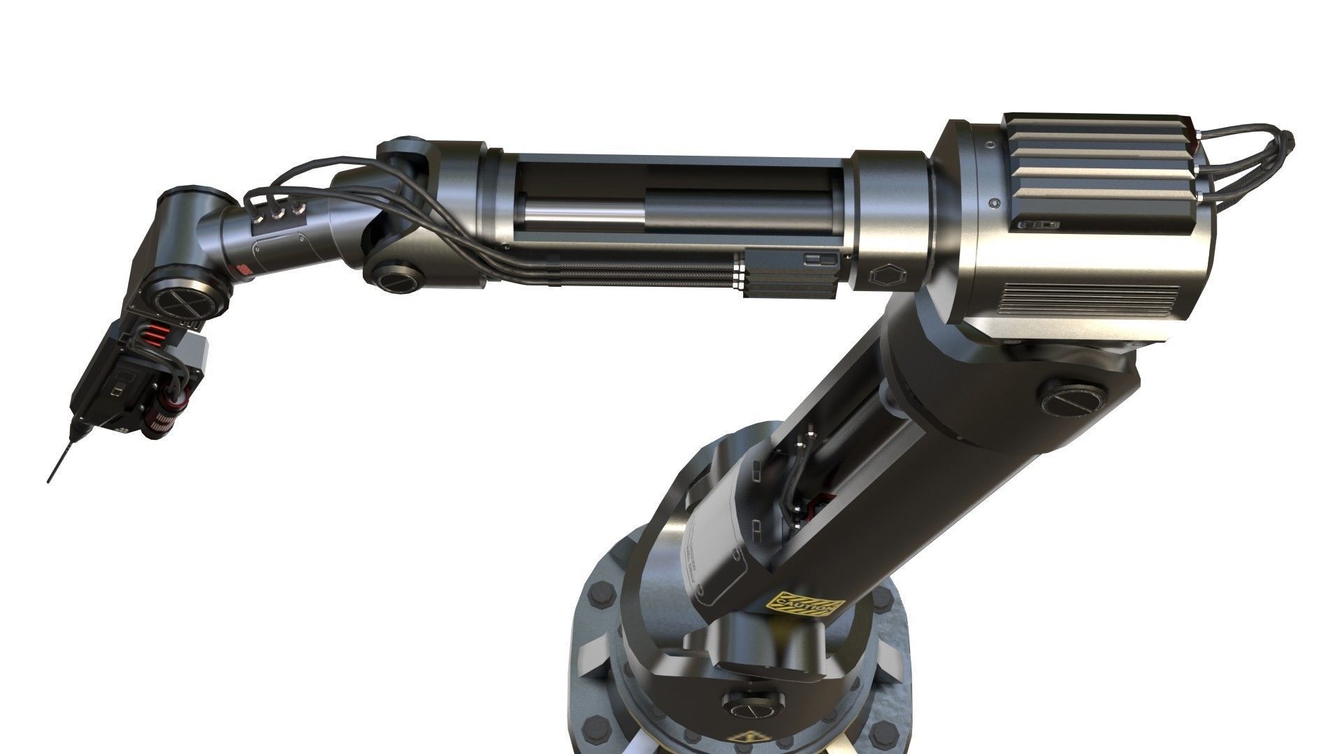 3D model Industrial Robotic Arm with Rigged and Animated VR / AR / low ...