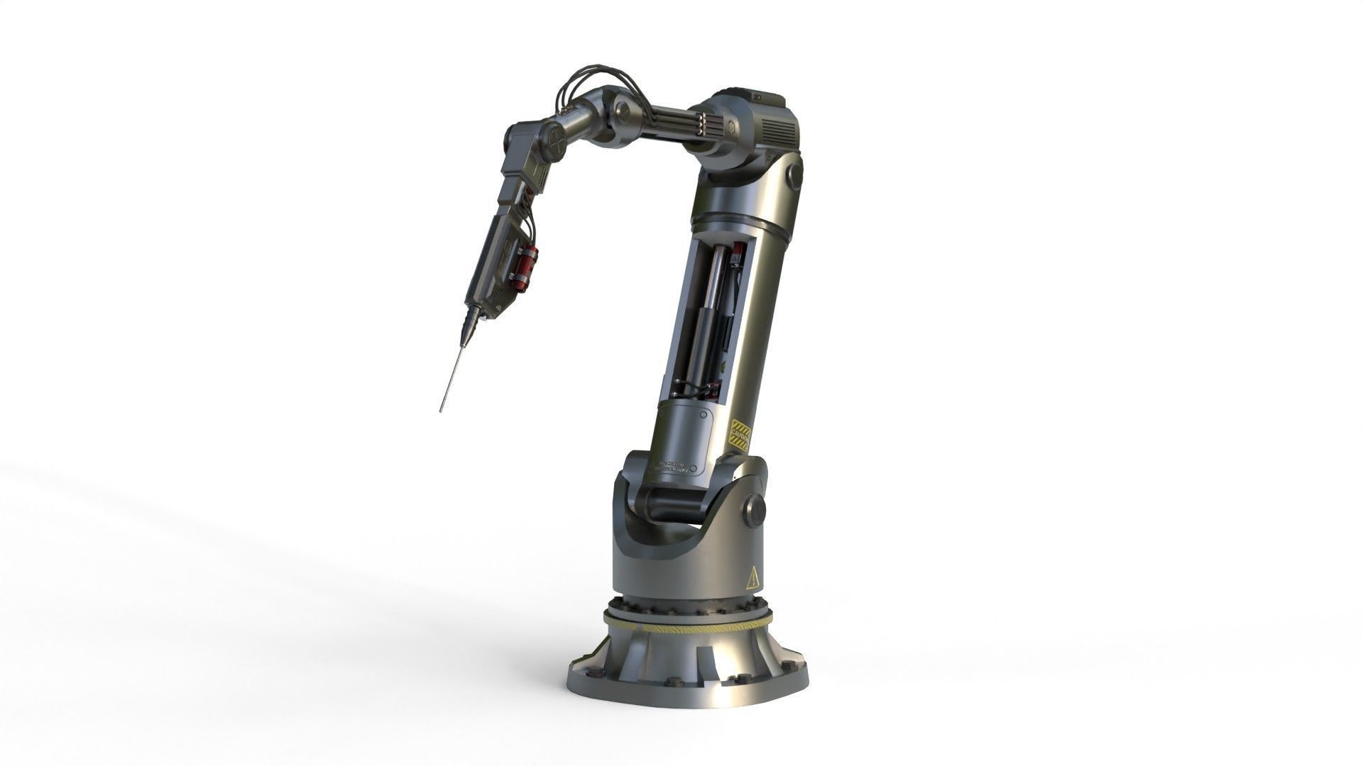 3D model Industrial Robotic Arm with Rigged and Animated VR / AR / low ...