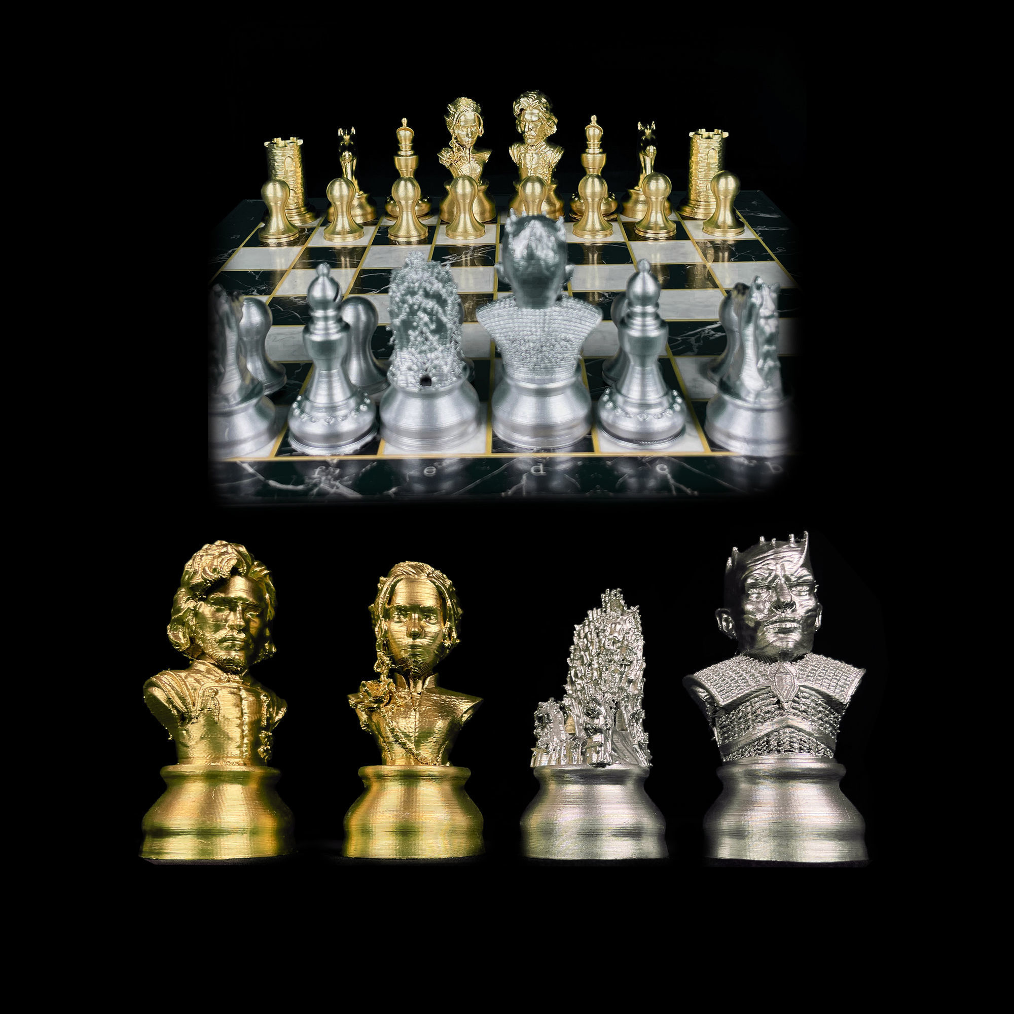 Game Of Thrones Characters Chess Set 3D model 3D printable | CGTrader
