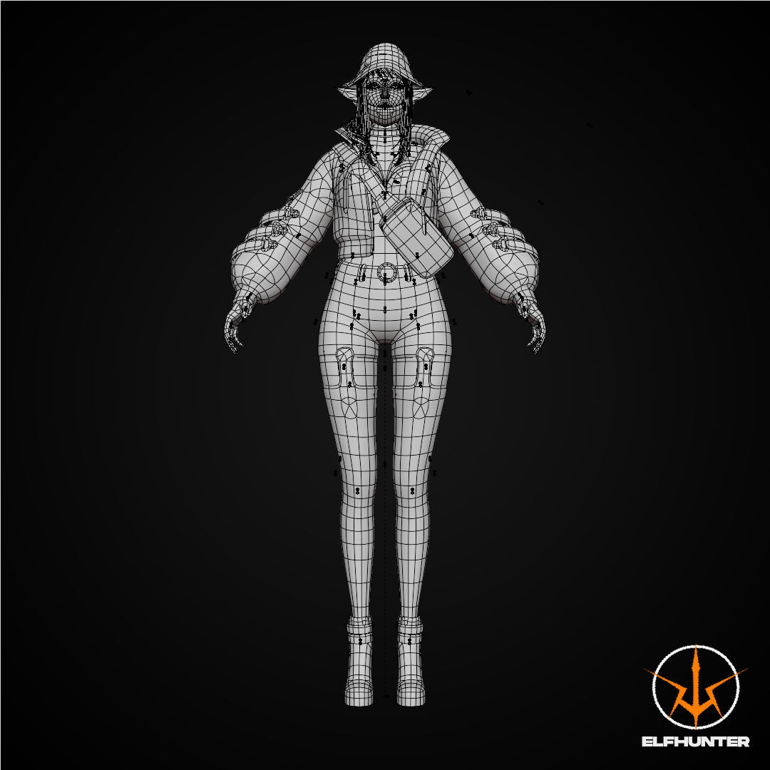 3D model EXCLUSIVE ELF HUNTER EDITION RIGGED CHARACTER ELF HYPEBEAST VR ...