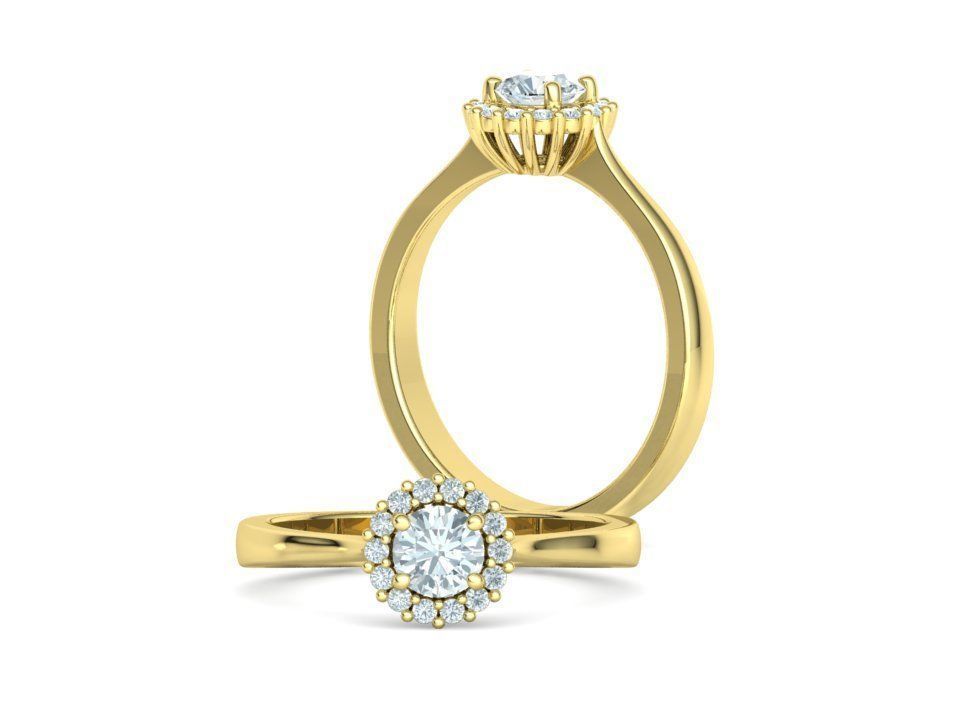 Diana Diamond Ring 35 pointer Round Cut stone 3dmodel 3D model 3D ...