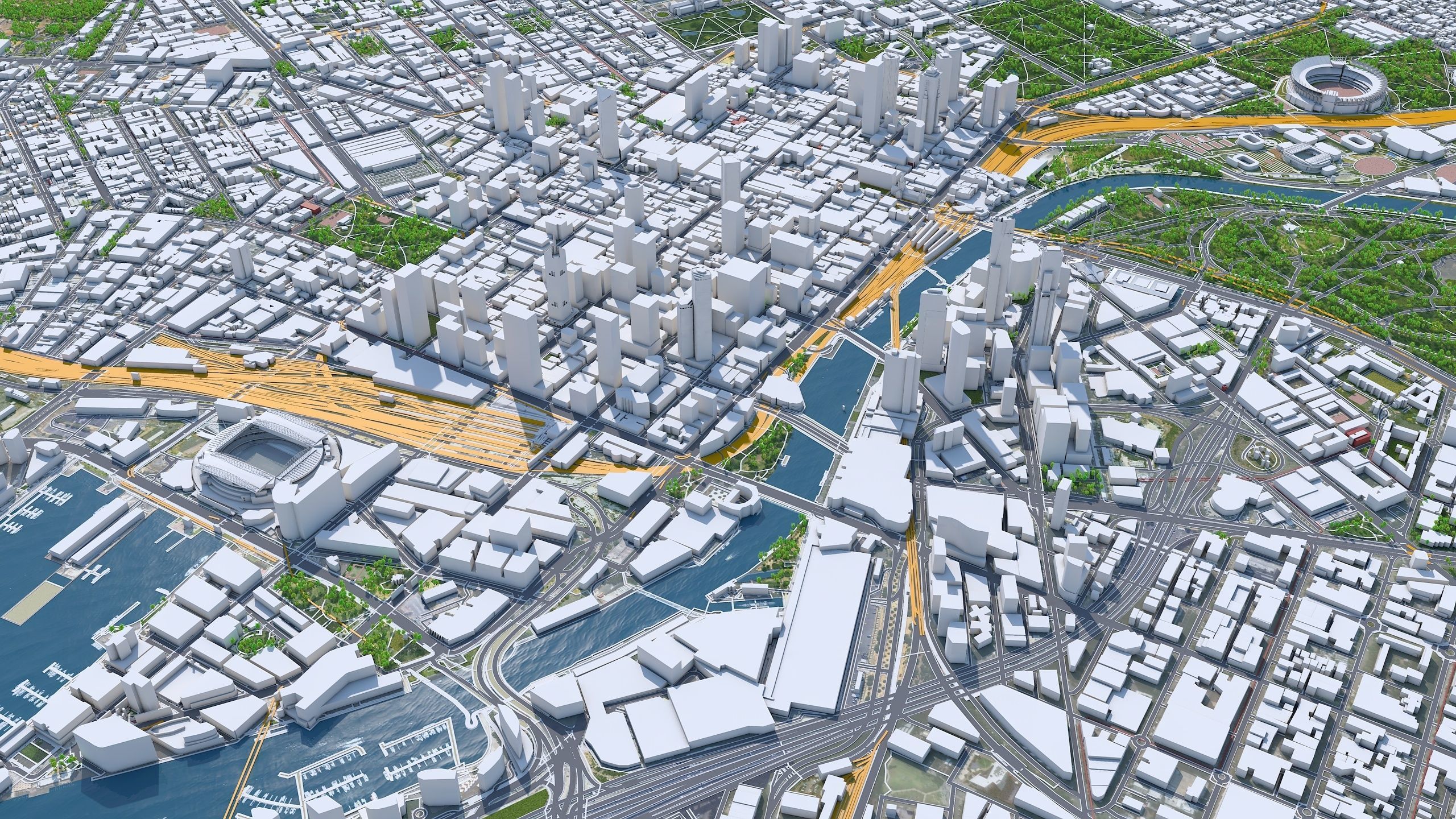 3D model Melbourne Downtown Australia VR / AR / low-poly | CGTrader