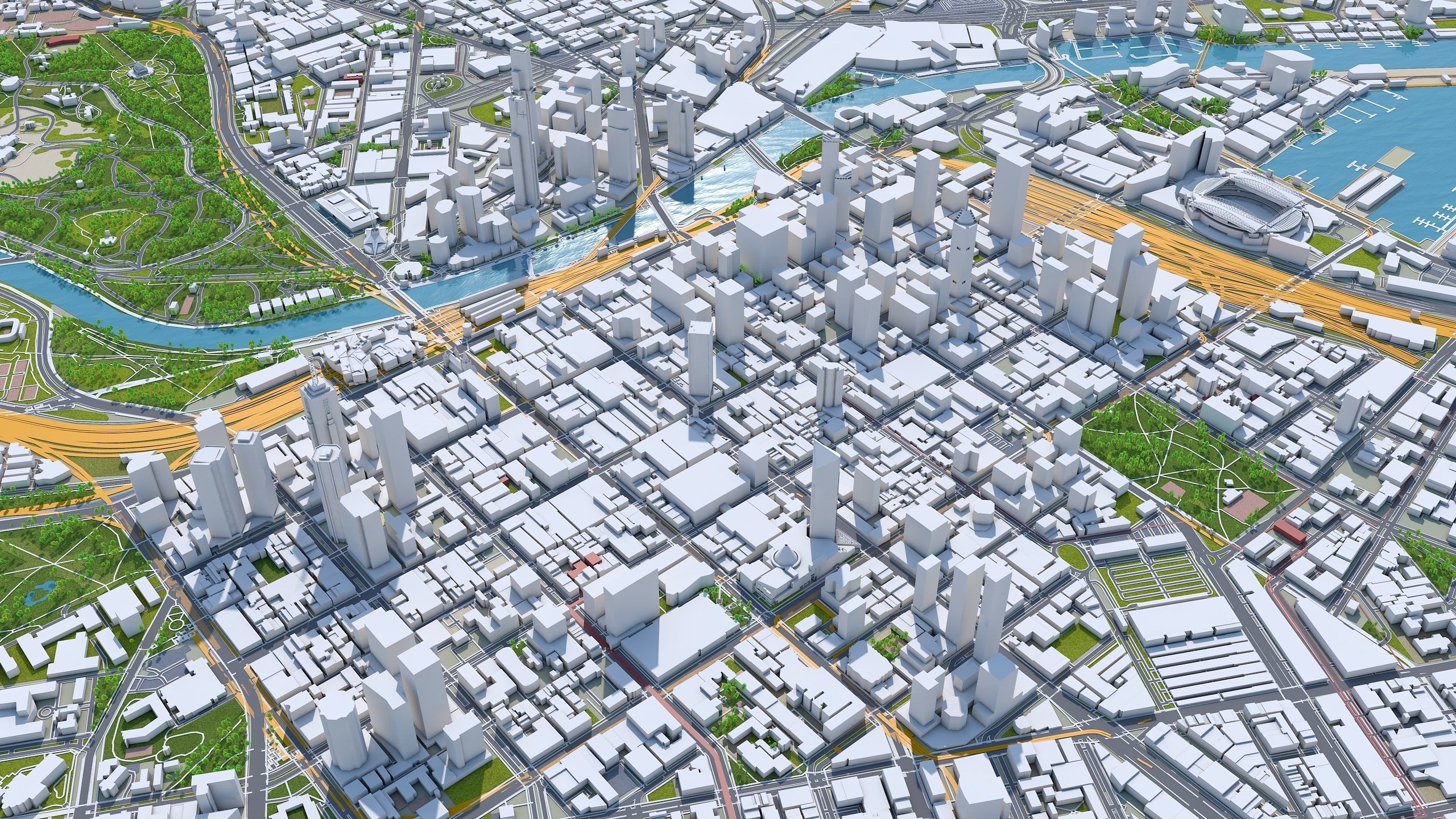 3D model Melbourne Downtown Australia VR / AR / low-poly | CGTrader