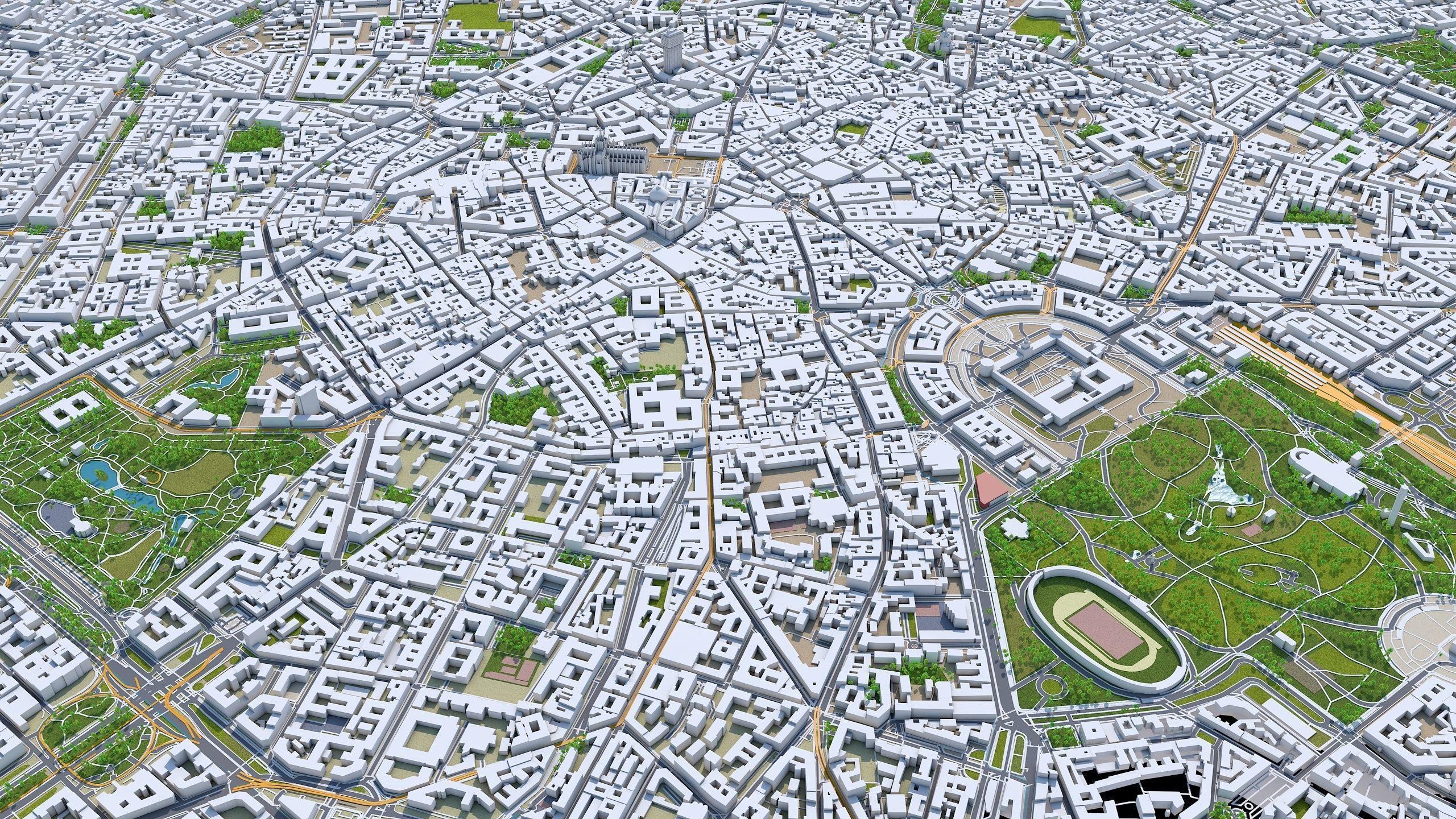 3D model Milan Downtown Italy VR / AR / low-poly | CGTrader