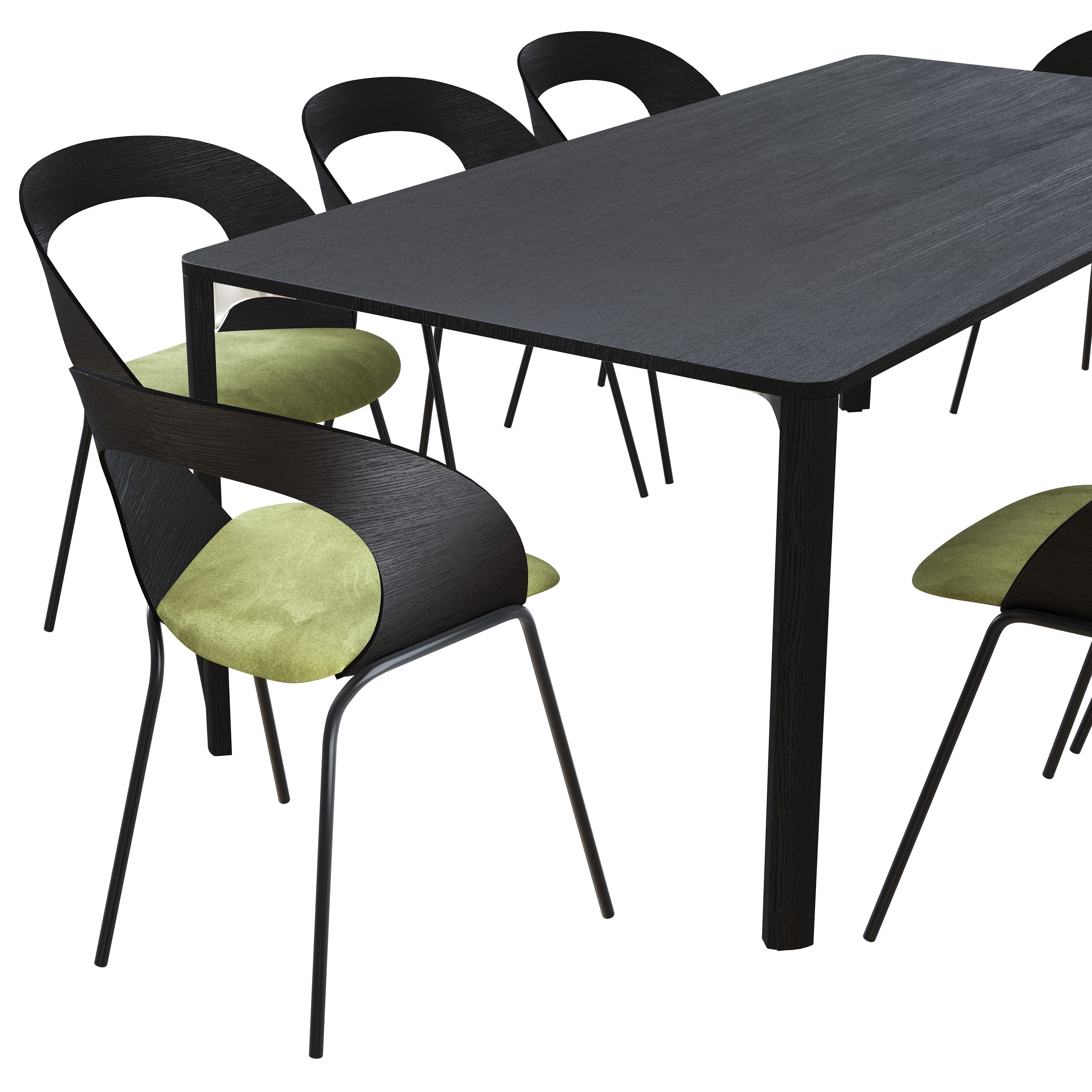 Bruner Mudra Chair Nate Table Set 3D model | CGTrader