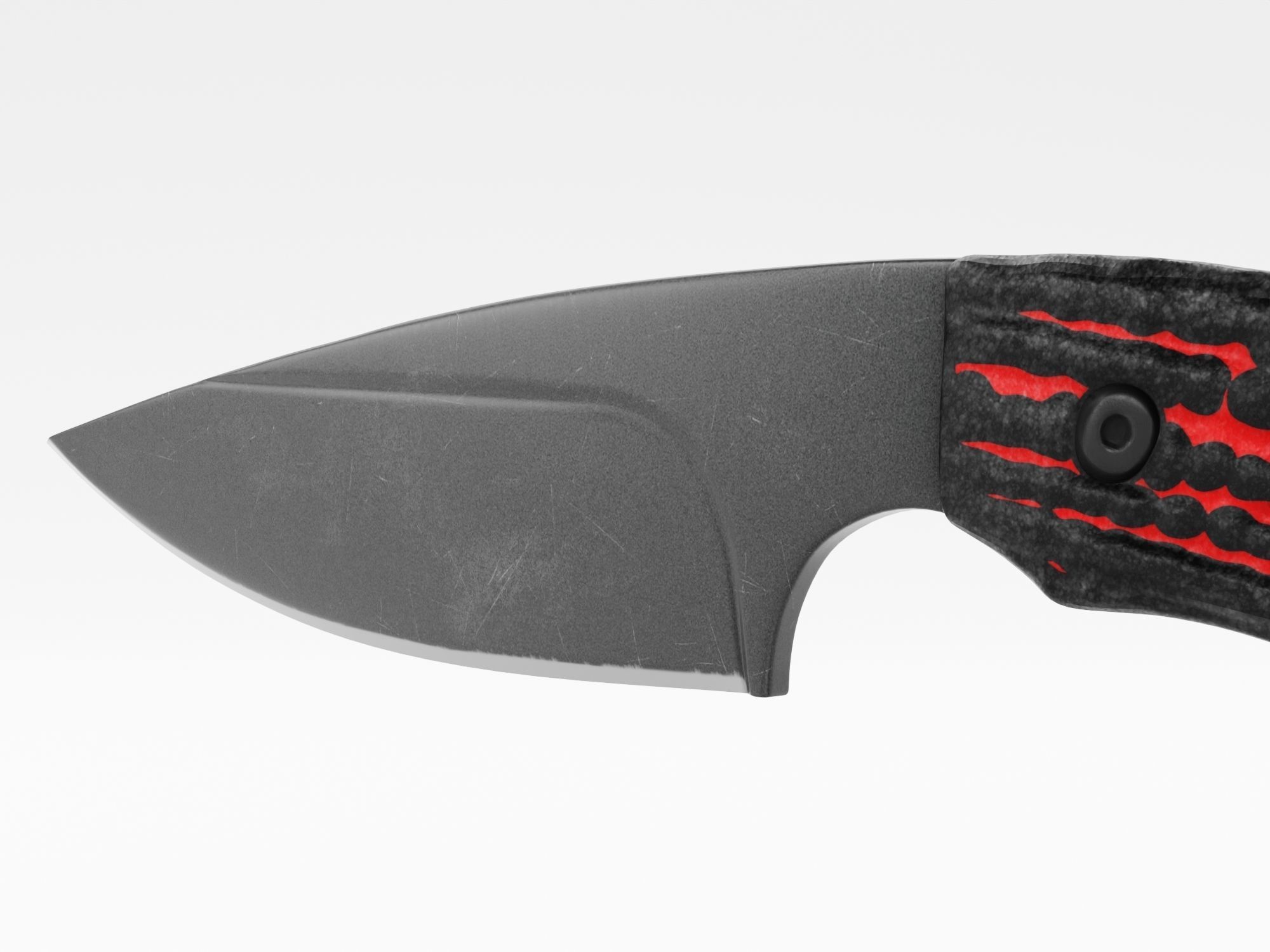 3D model Tactical Combat Knife - Military - Karambit Style 01 Red VR ...