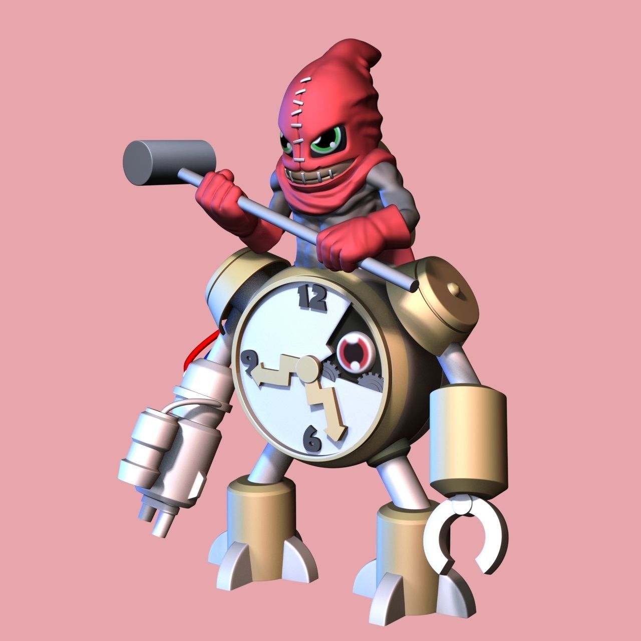 Digimon Clockmon Fan Art 3D model 3D printable | CGTrader
