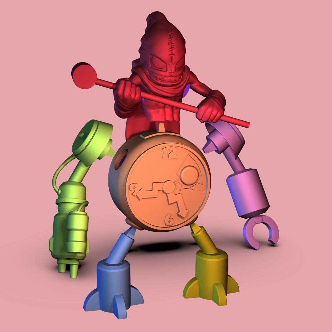 Digimon Clockmon Fan Art 3D model 3D printable | CGTrader