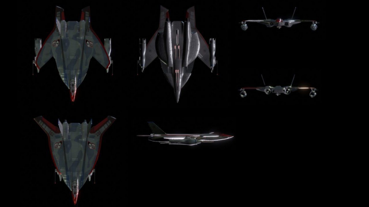 3D model F14 Tomcat Inspired Space Fighter The SF14 Sabercat VR / AR ...