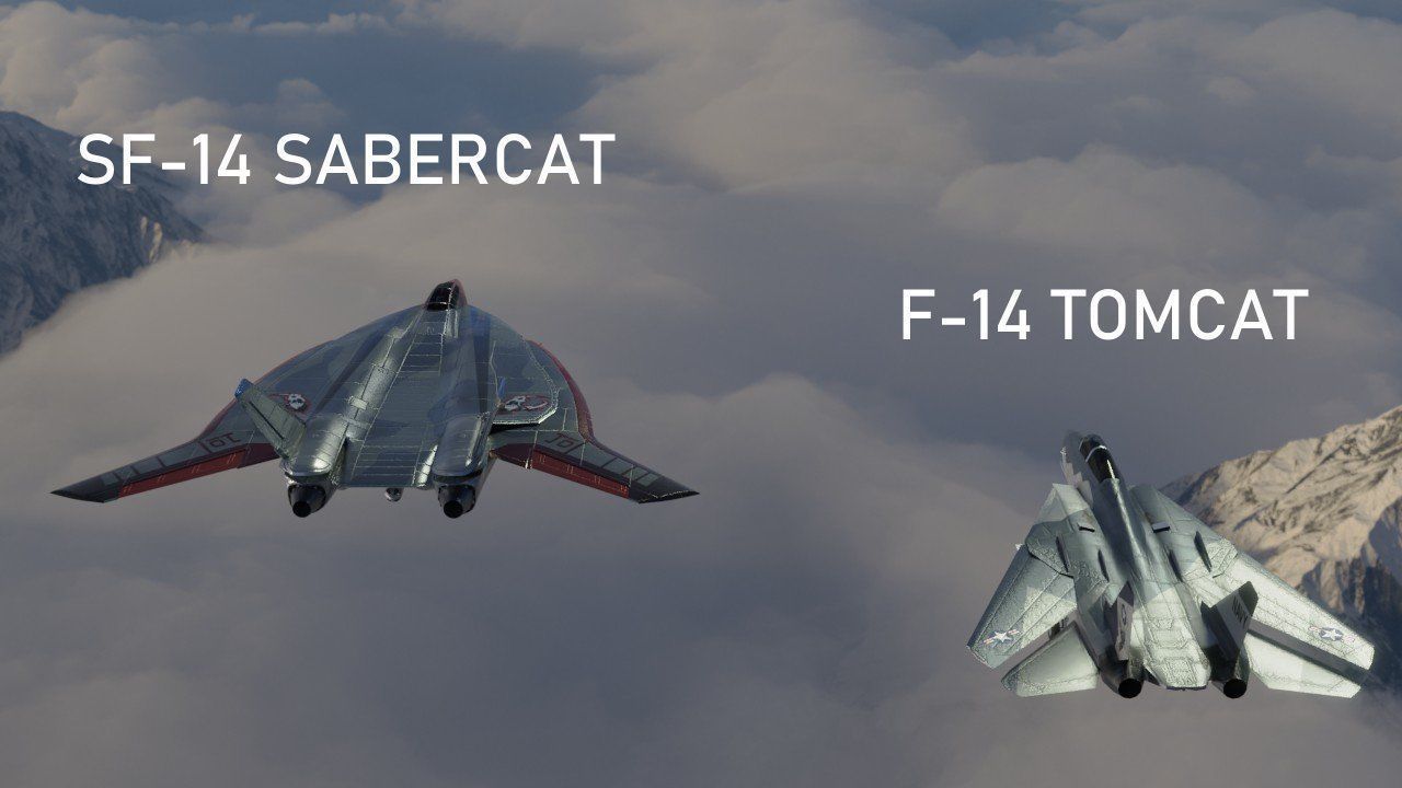 3D model F14 Tomcat Inspired Space Fighter The SF14 Sabercat VR / AR ...