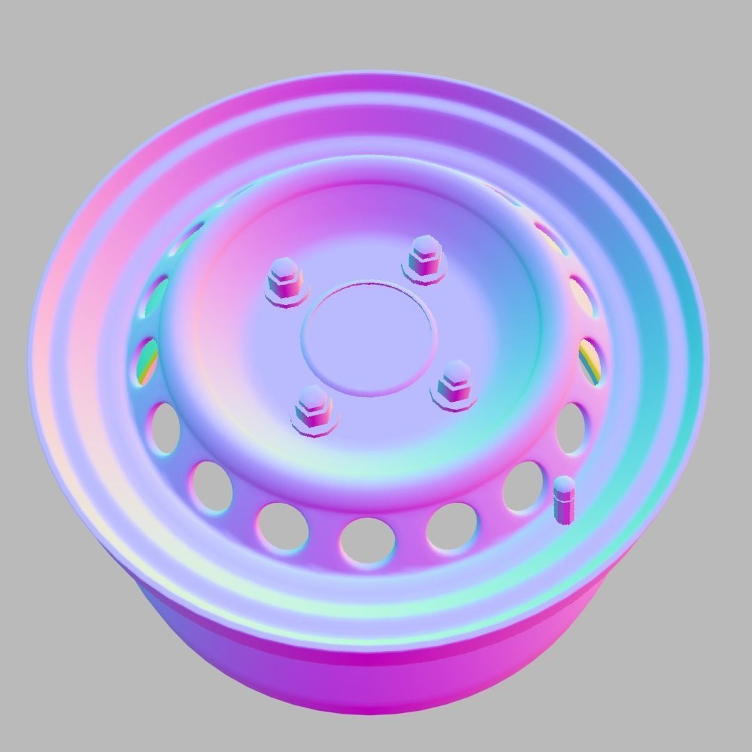 3D model Steel Rims With Extras 3d model VR / AR / low-poly | CGTrader