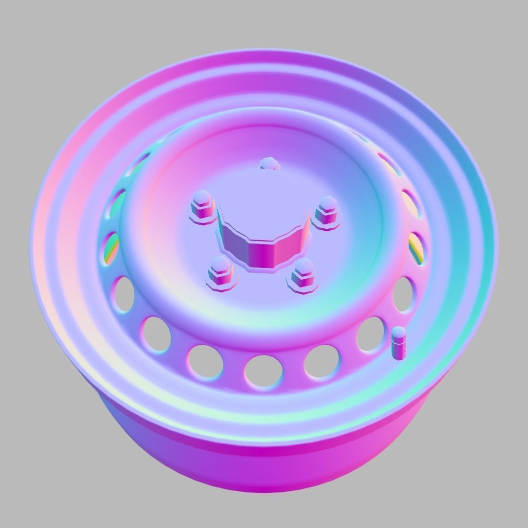 3D model Steel Rims With Extras 3d model VR / AR / low-poly | CGTrader