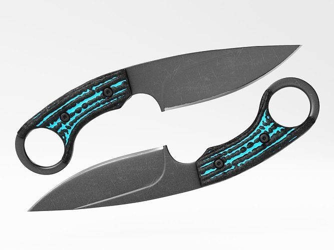 3D model Tactical Combat Knife - Military - Karambit Style 01 Blue VR ...