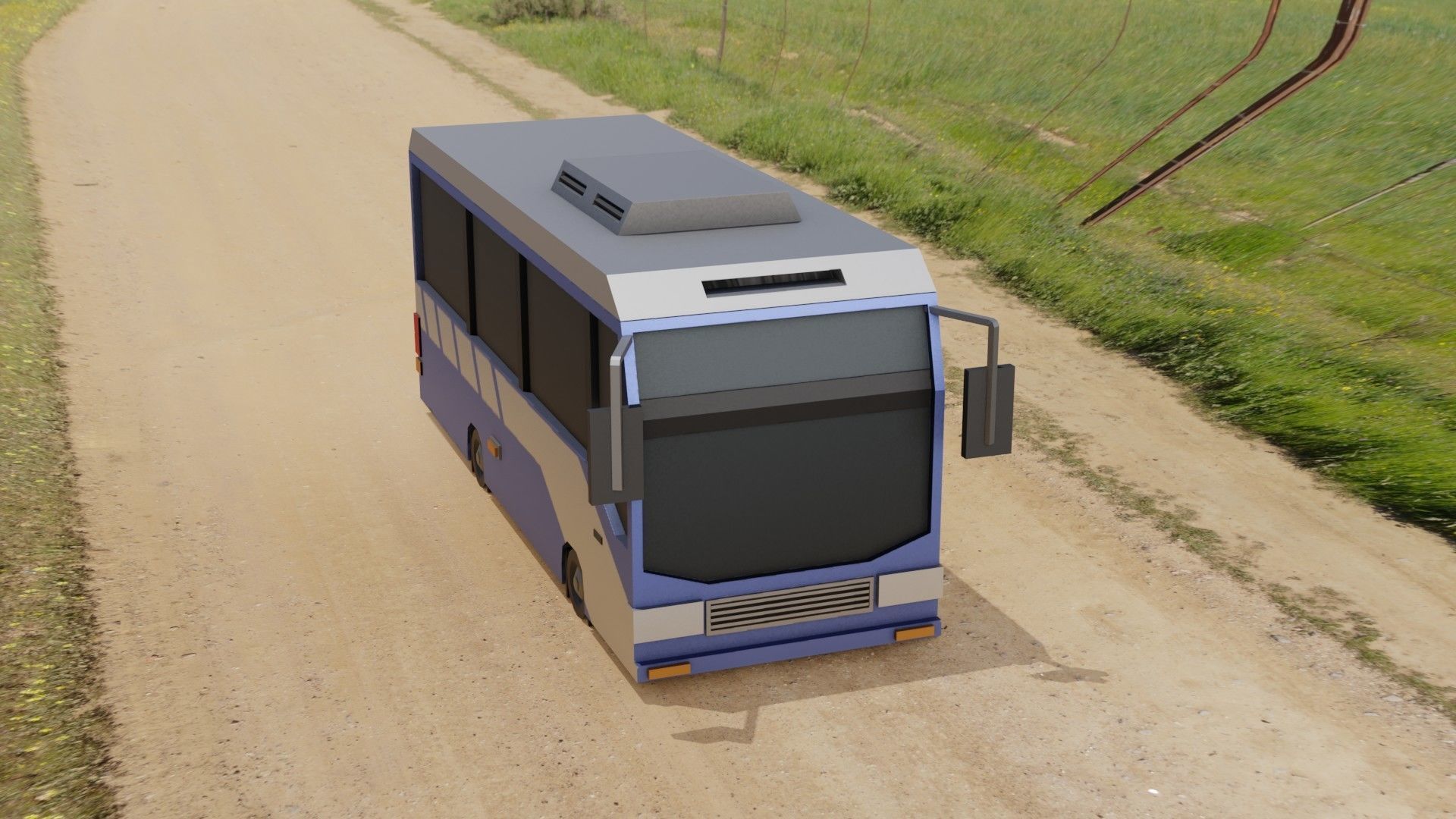3D model Low poly bus cartoon VR / AR / low-poly | CGTrader
