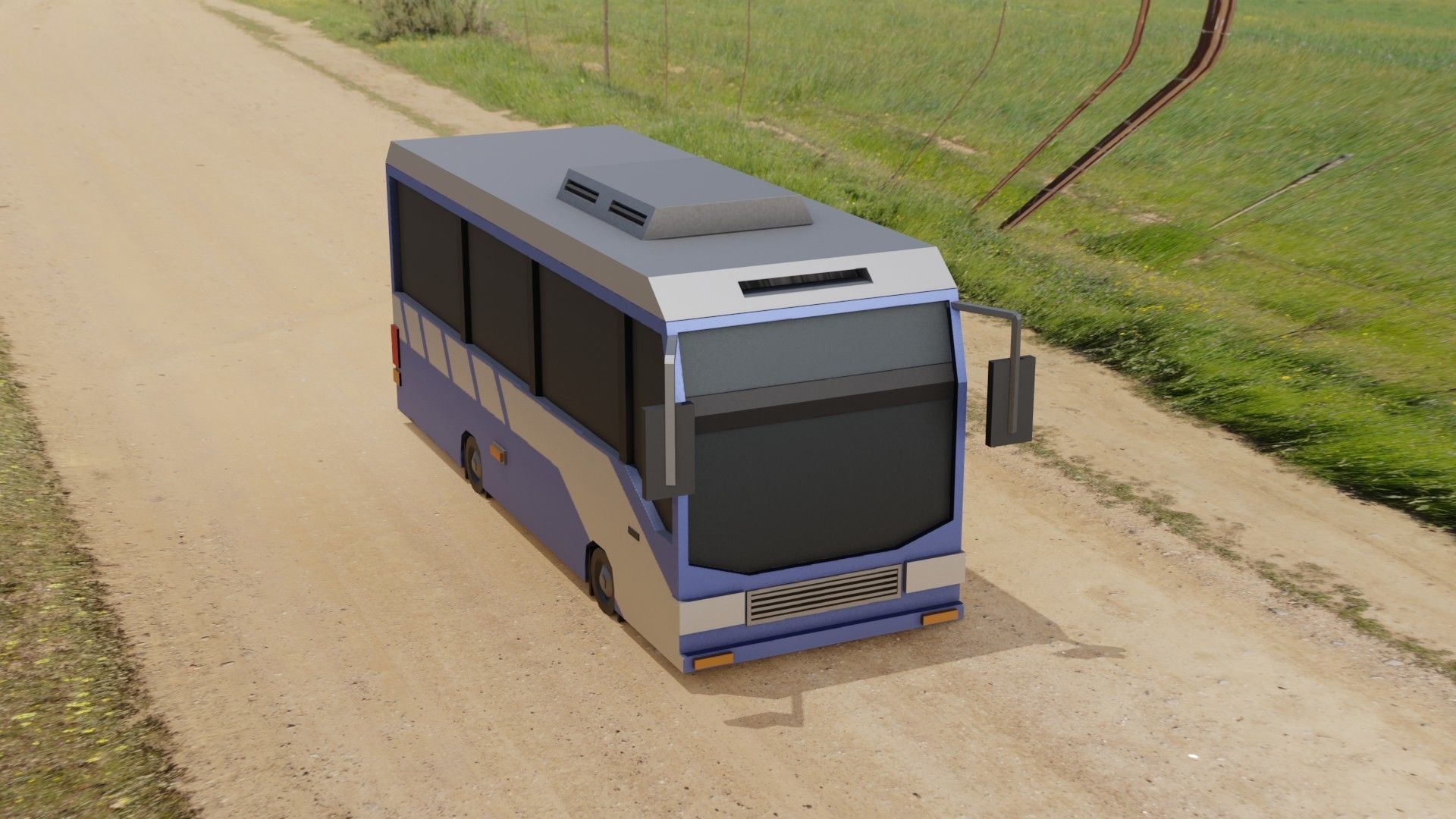 3D model Low poly bus cartoon VR / AR / low-poly | CGTrader