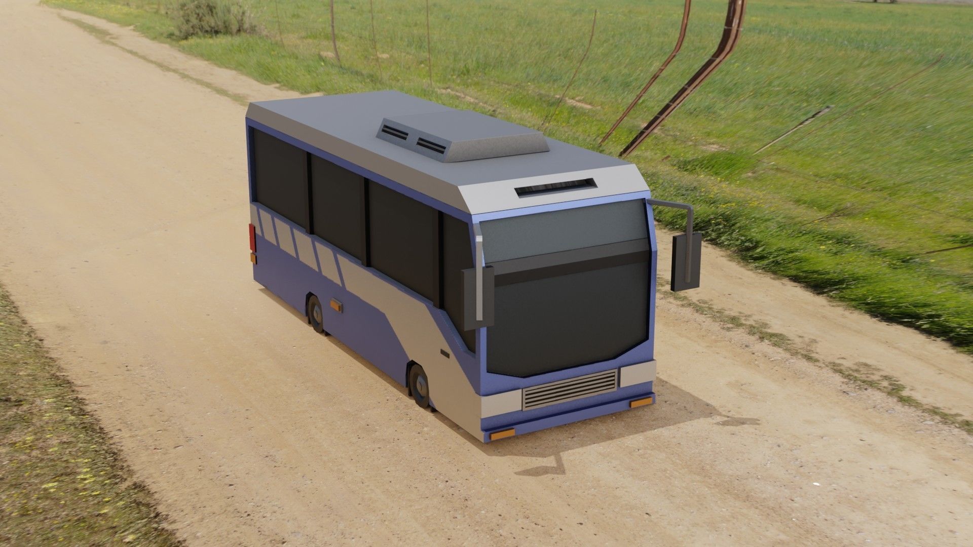 3D model Low poly bus cartoon VR / AR / low-poly | CGTrader