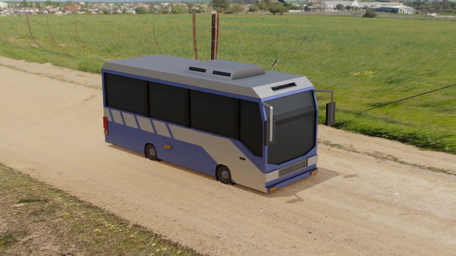 3D model Low poly bus cartoon VR / AR / low-poly | CGTrader