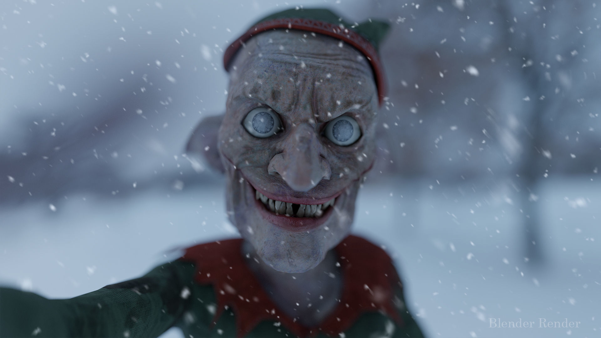 3D model Christmas Evil Elf game character for Horror and Fantasy games ...