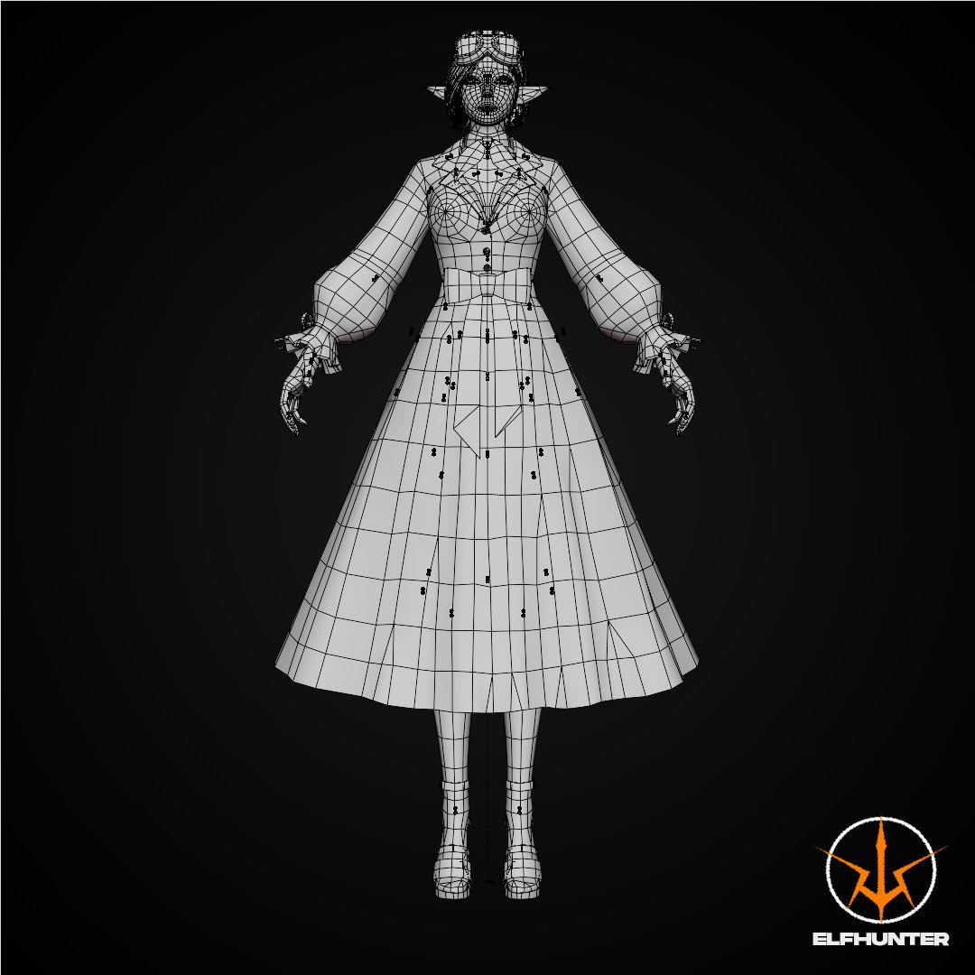 3D model EXCLUSIVE ELF HUNTER EDITION RIGGED CHARACTER ELF HOLIDAY VR ...