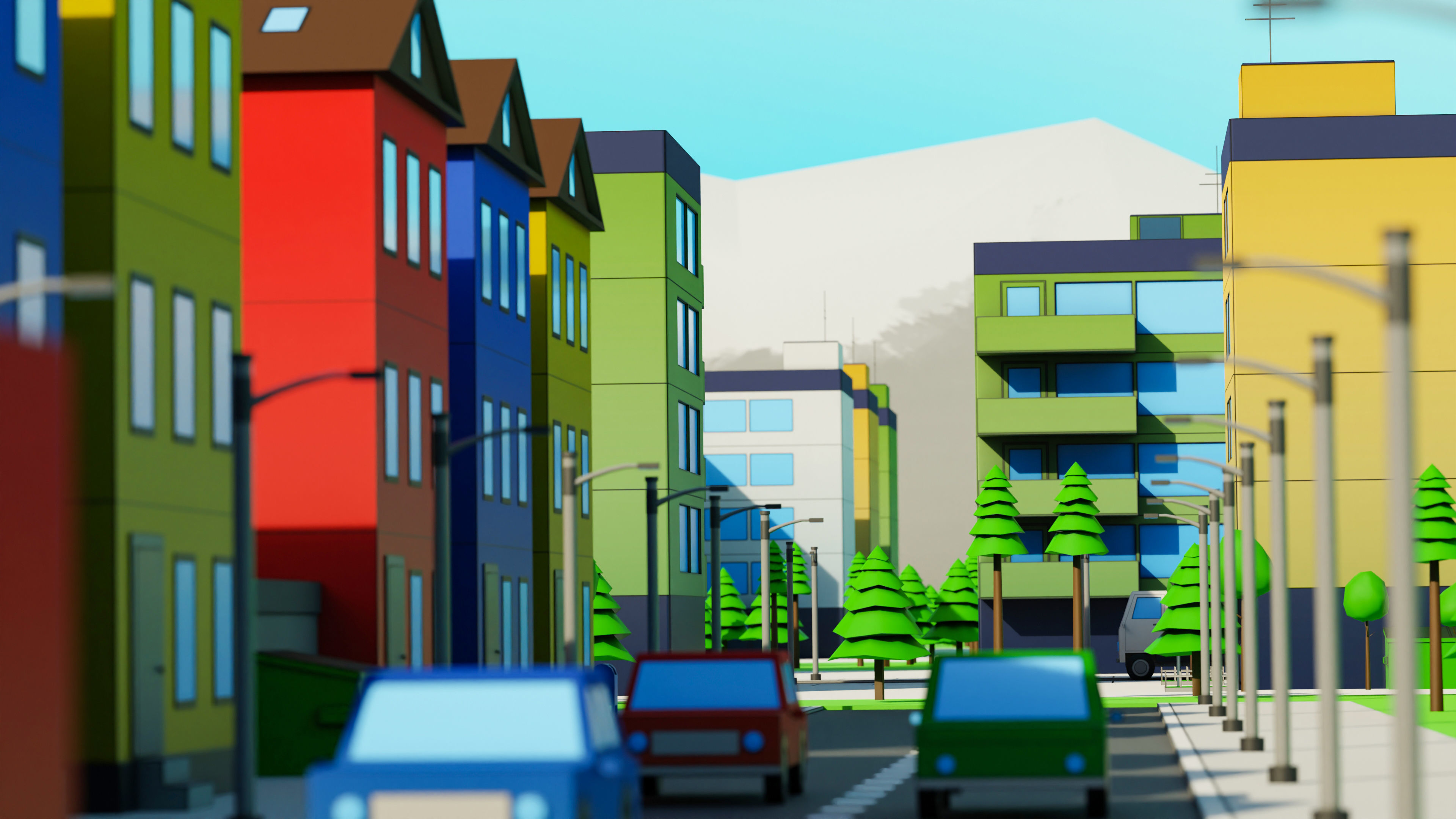 3D model Low Poly Town Pack VR / AR / low-poly | CGTrader
