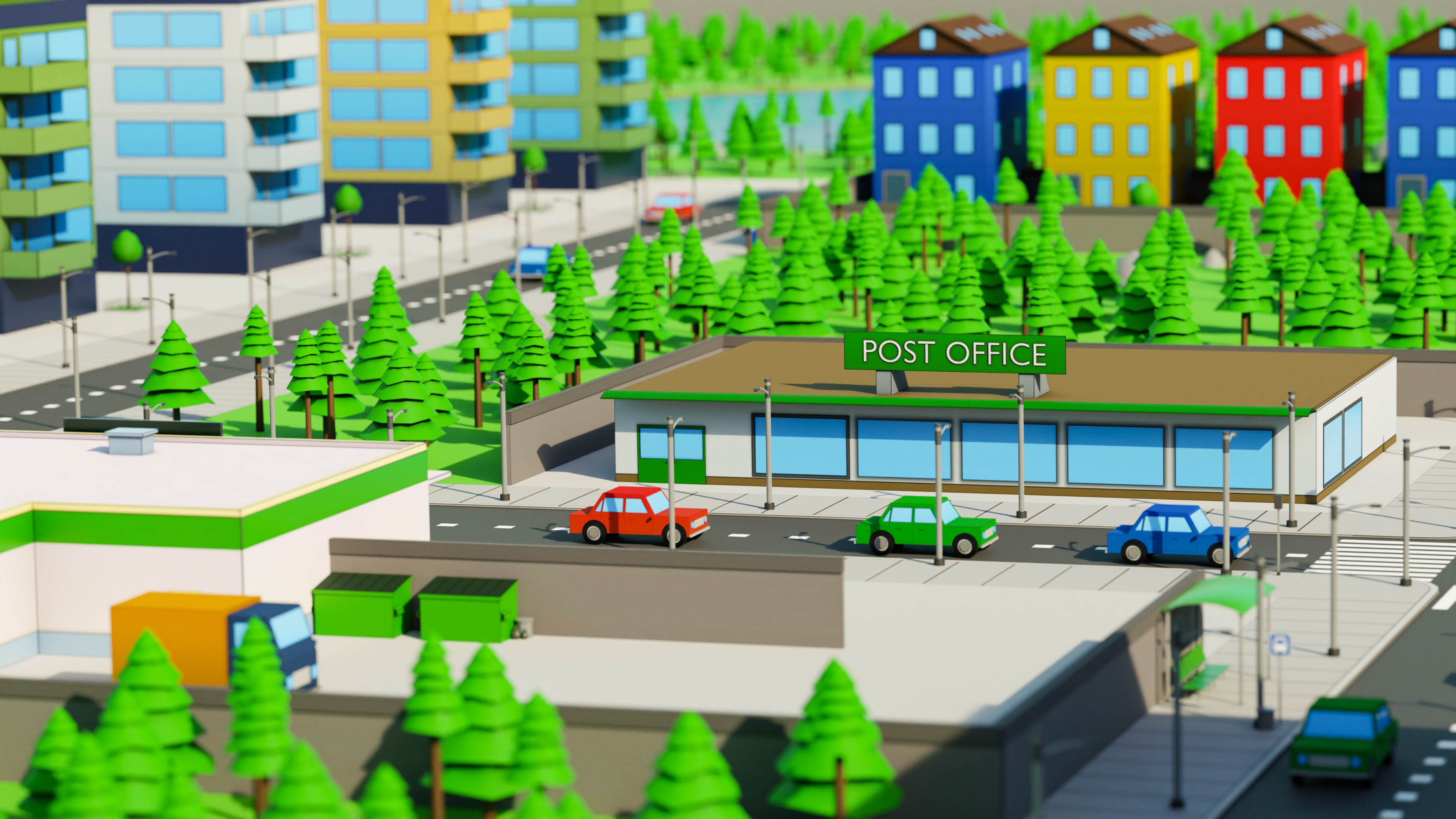 3D model Low Poly Town Pack VR / AR / low-poly | CGTrader