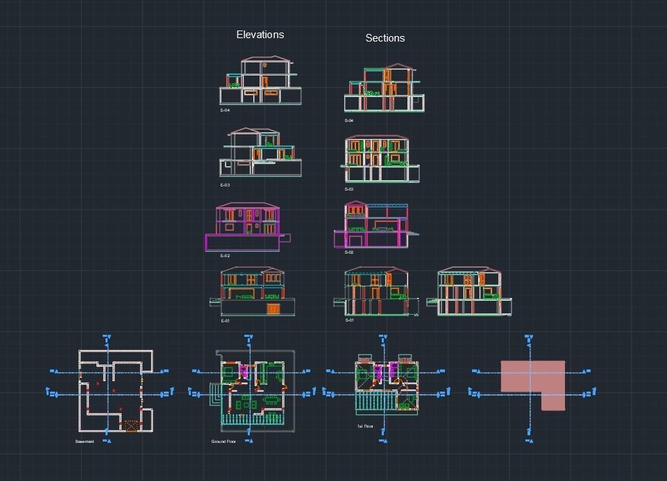 2 STORY HOUSE WITH BASEMENT for Archicad dwg obj fbx ifc skp 3D model ...