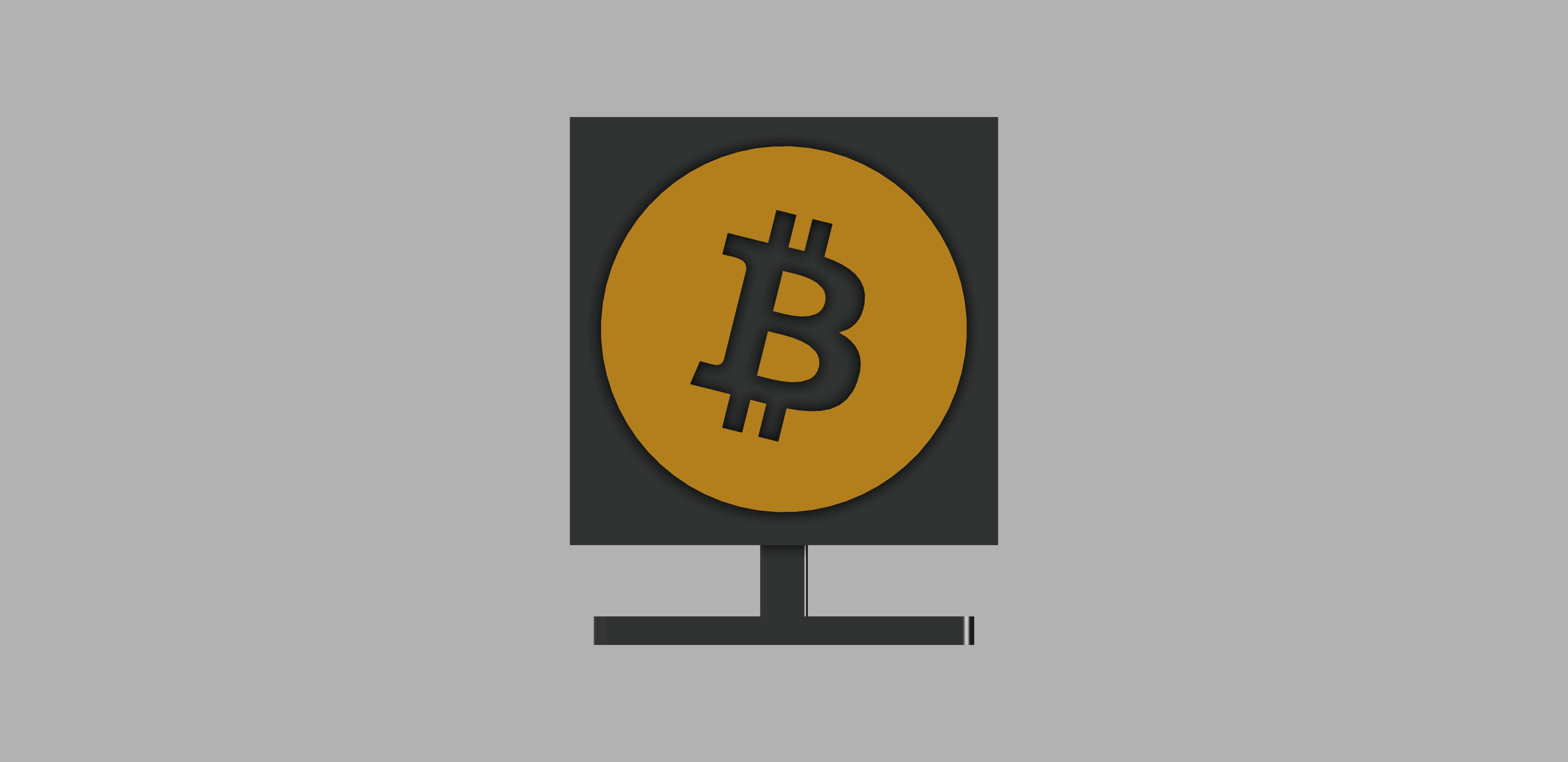 Bitcoin Logo Stand 3D model 3D printable | CGTrader