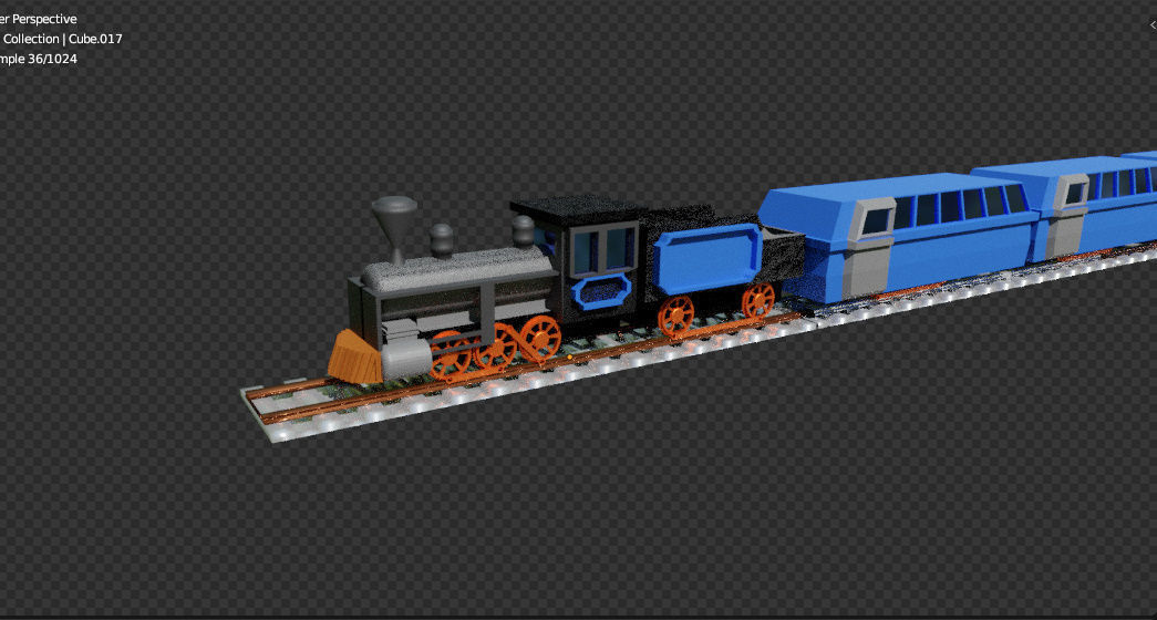 train game ready lego on tracks 3D model | CGTrader