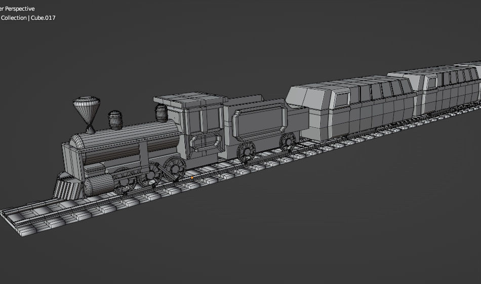 train game ready lego on tracks 3D model | CGTrader