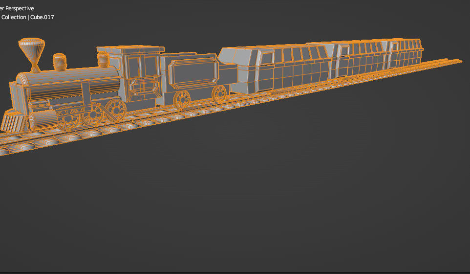train game ready lego on tracks 3D model | CGTrader