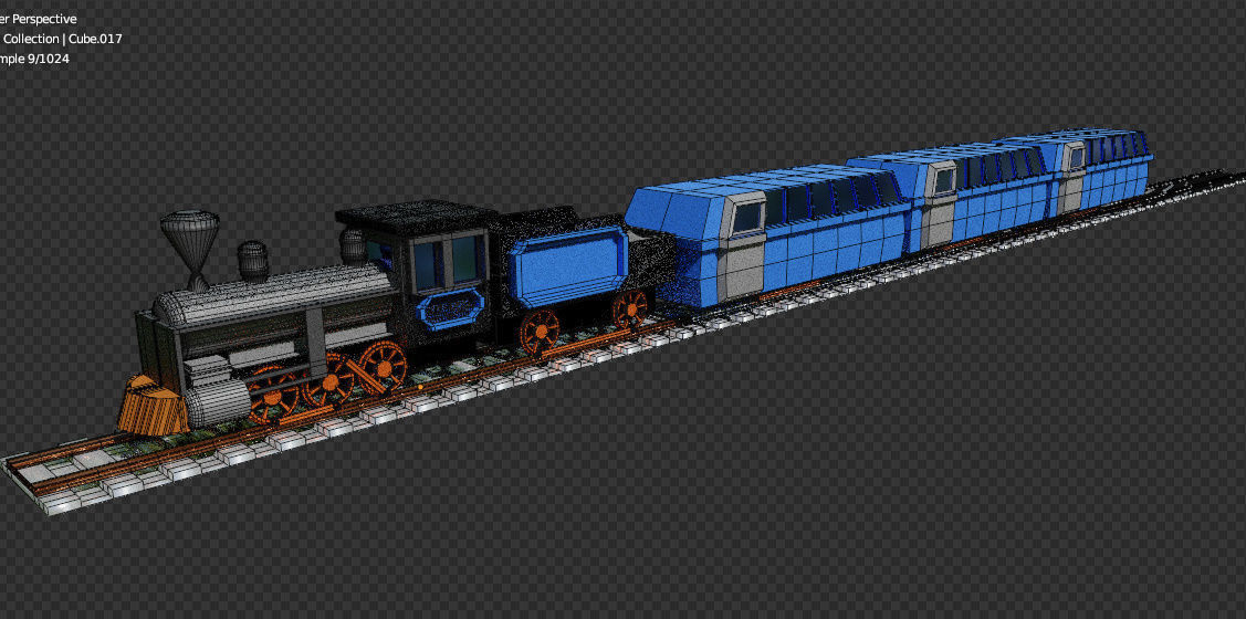 train game ready lego on tracks 3D model | CGTrader