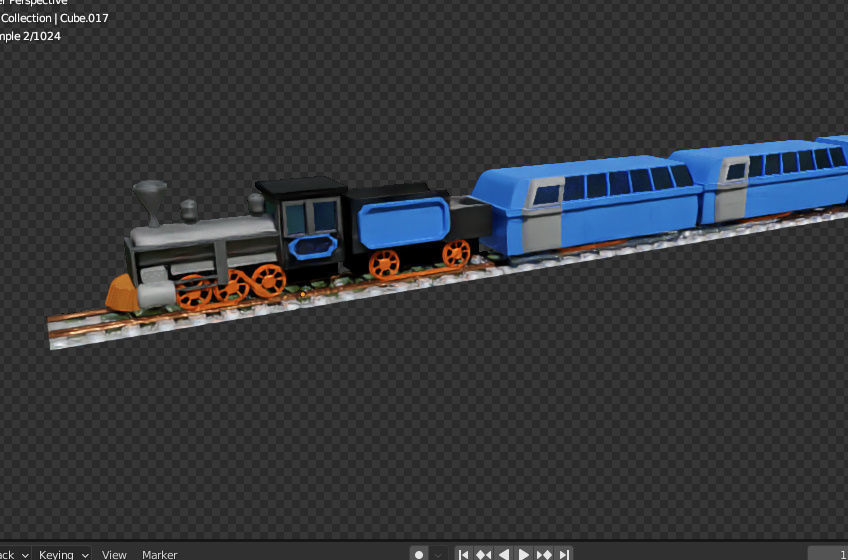 train game ready lego on tracks 3D model | CGTrader