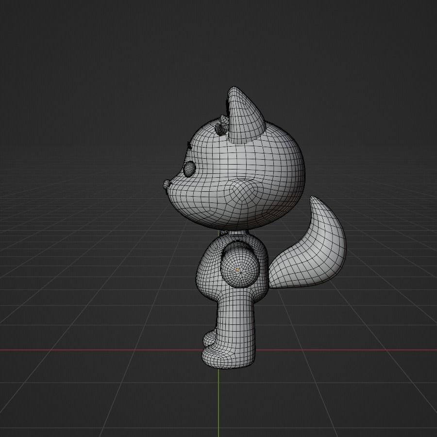 Cute Cartoon Fox 3D model | CGTrader