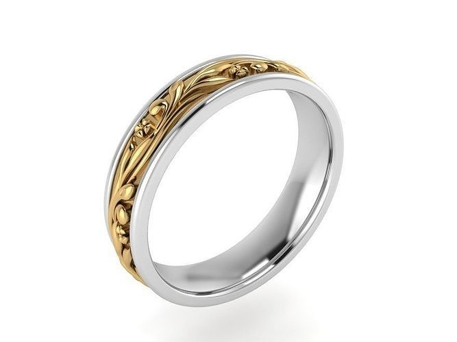 Round textured ring 2454 3D print model 3D model 3D printable | CGTrader