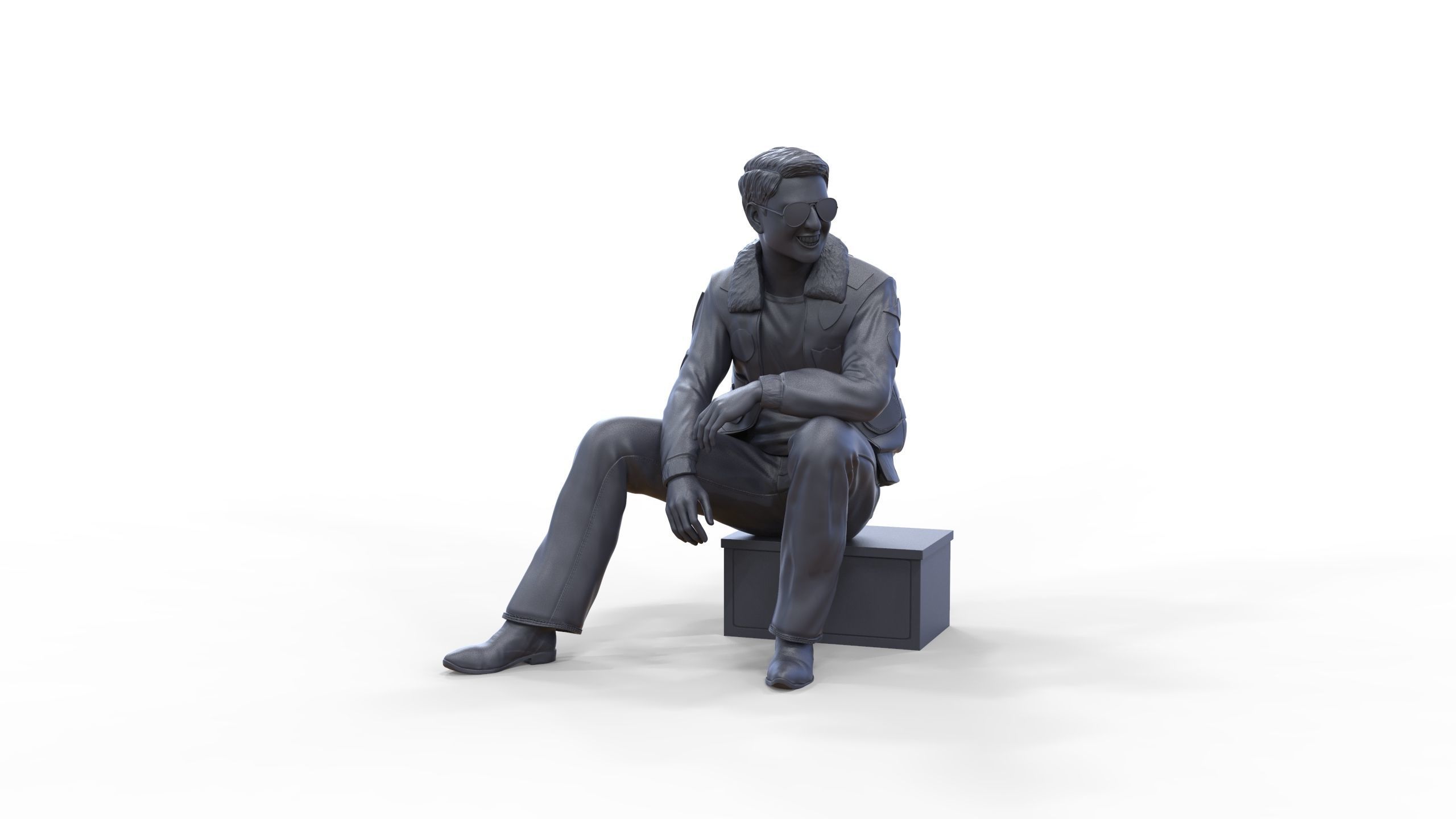 Tom Cruise Top Gun 3D model 3D printable | CGTrader