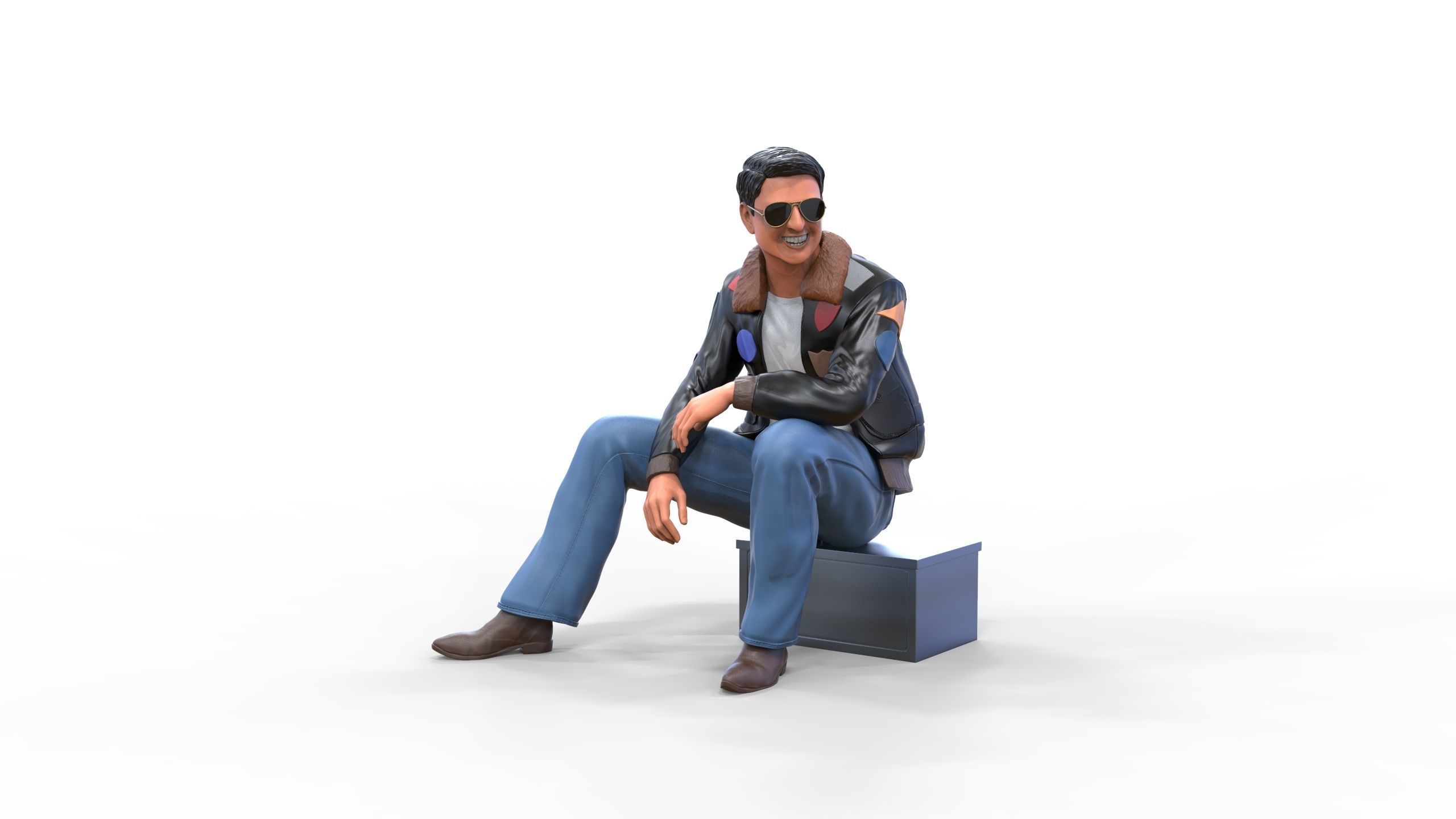 Tom Cruise Top Gun 3D model 3D printable | CGTrader