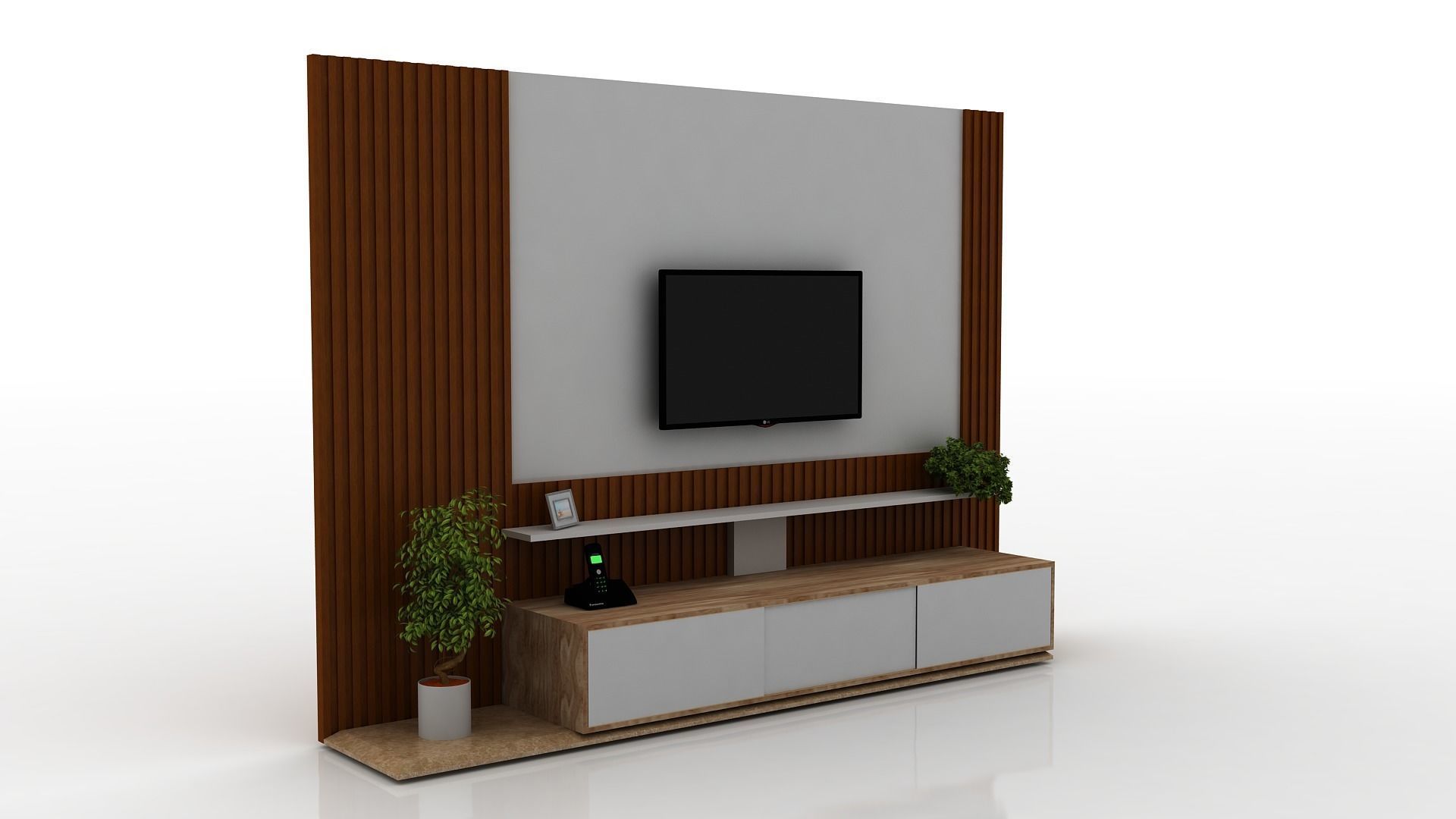 Painel em laca tv 3ds max 2022 and vray 5 3D model | CGTrader