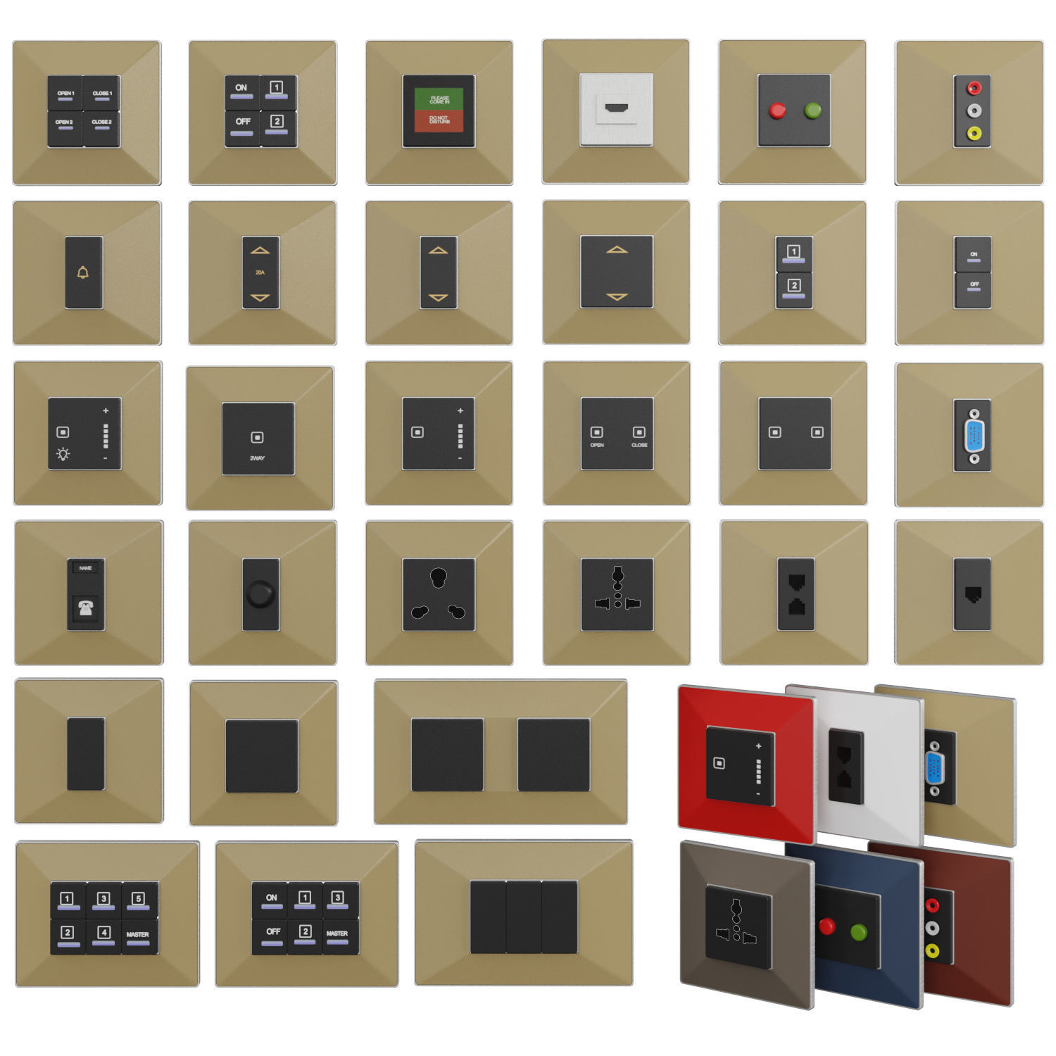 GM switches 3D model | CGTrader