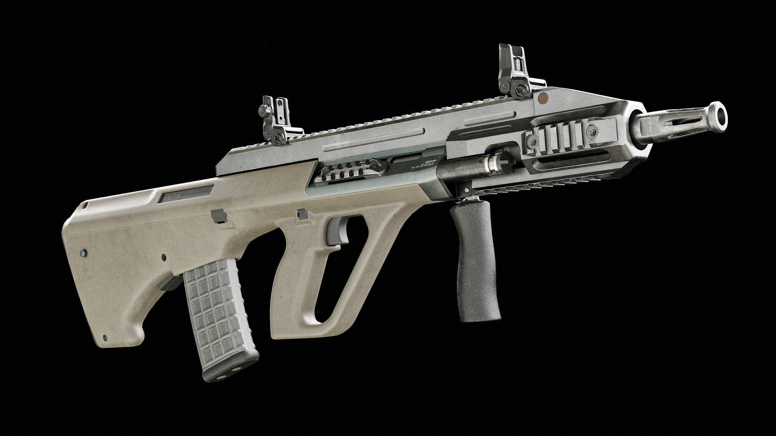 3d Model Steyr Aug A3 Cqc Kit Vr Ar Low Poly Cgtrader
