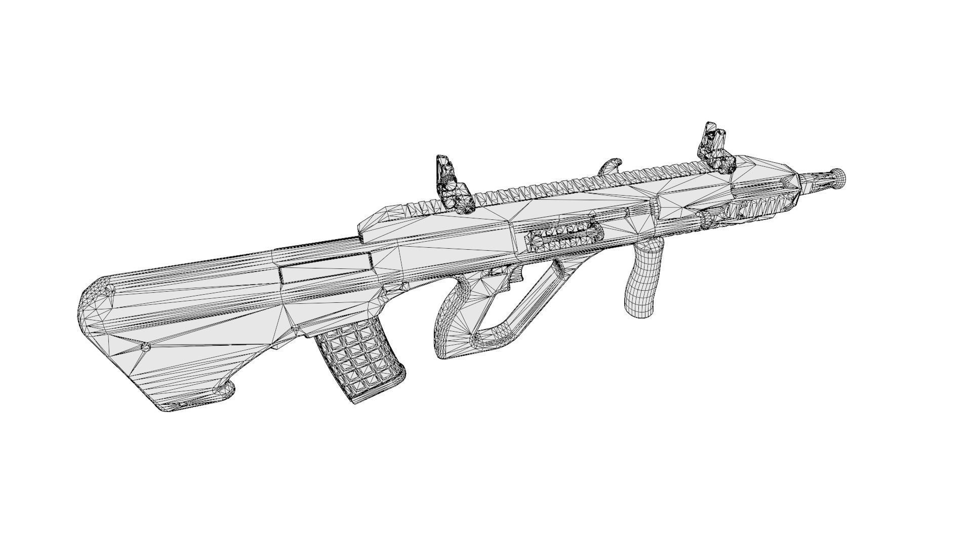 3d Model Steyr Aug A3 Cqc Kit Vr Ar Low Poly Cgtrader