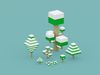 3D model Isometric 3d Snow Tree Set VR / AR / low-poly | CGTrader
