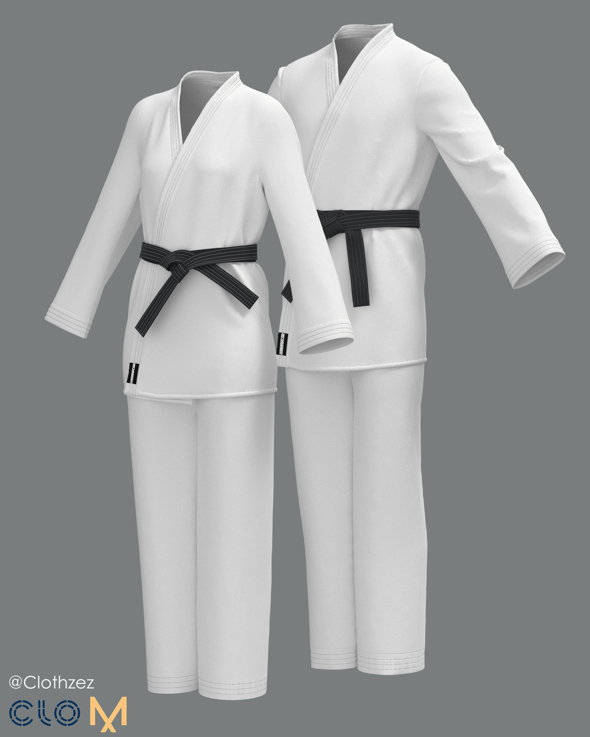 Karate Outfit 3D model | CGTrader