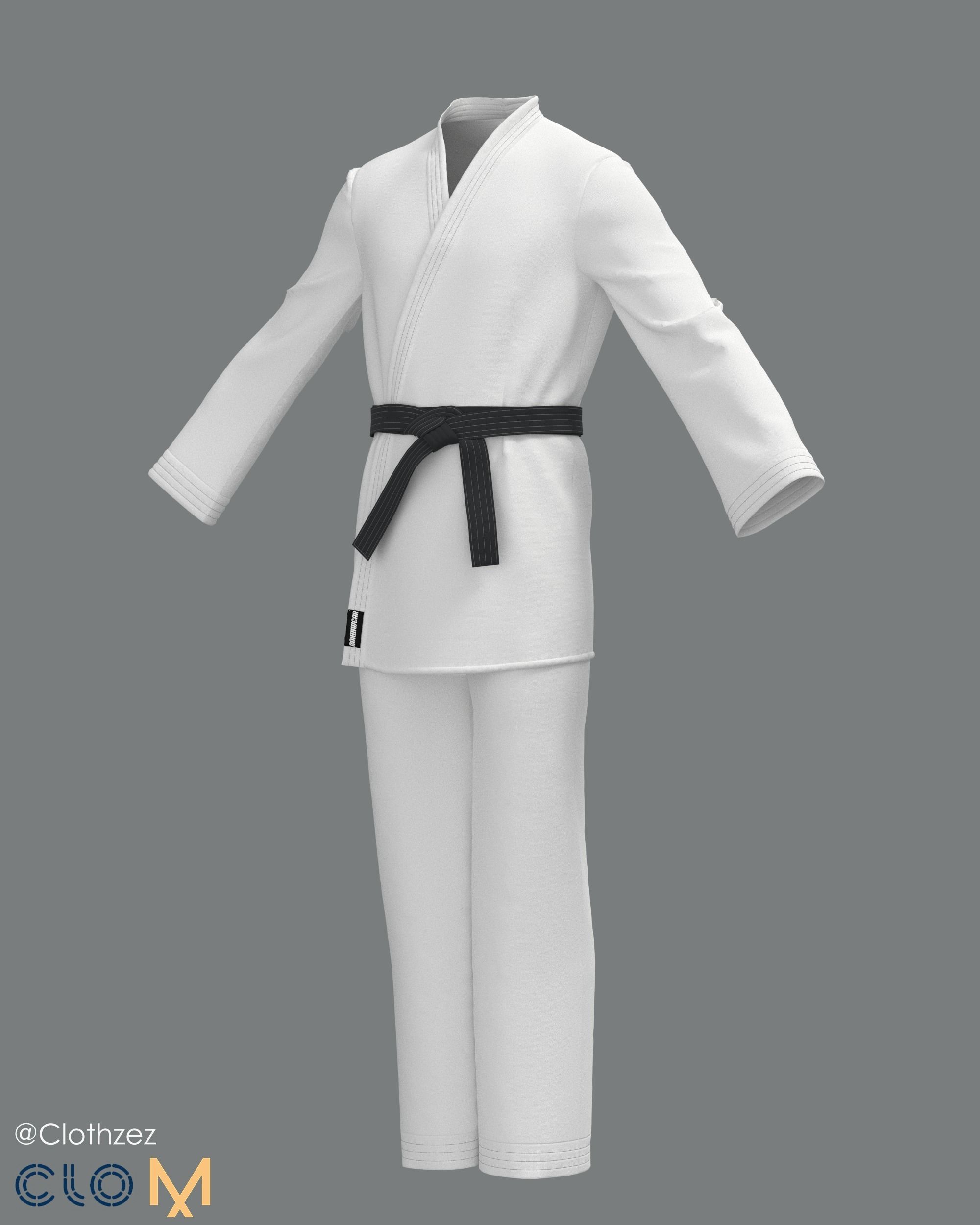Karate Outfit 3D model | CGTrader