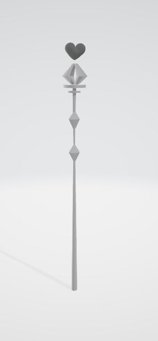 Heart Staff free 3D model | CGTrader