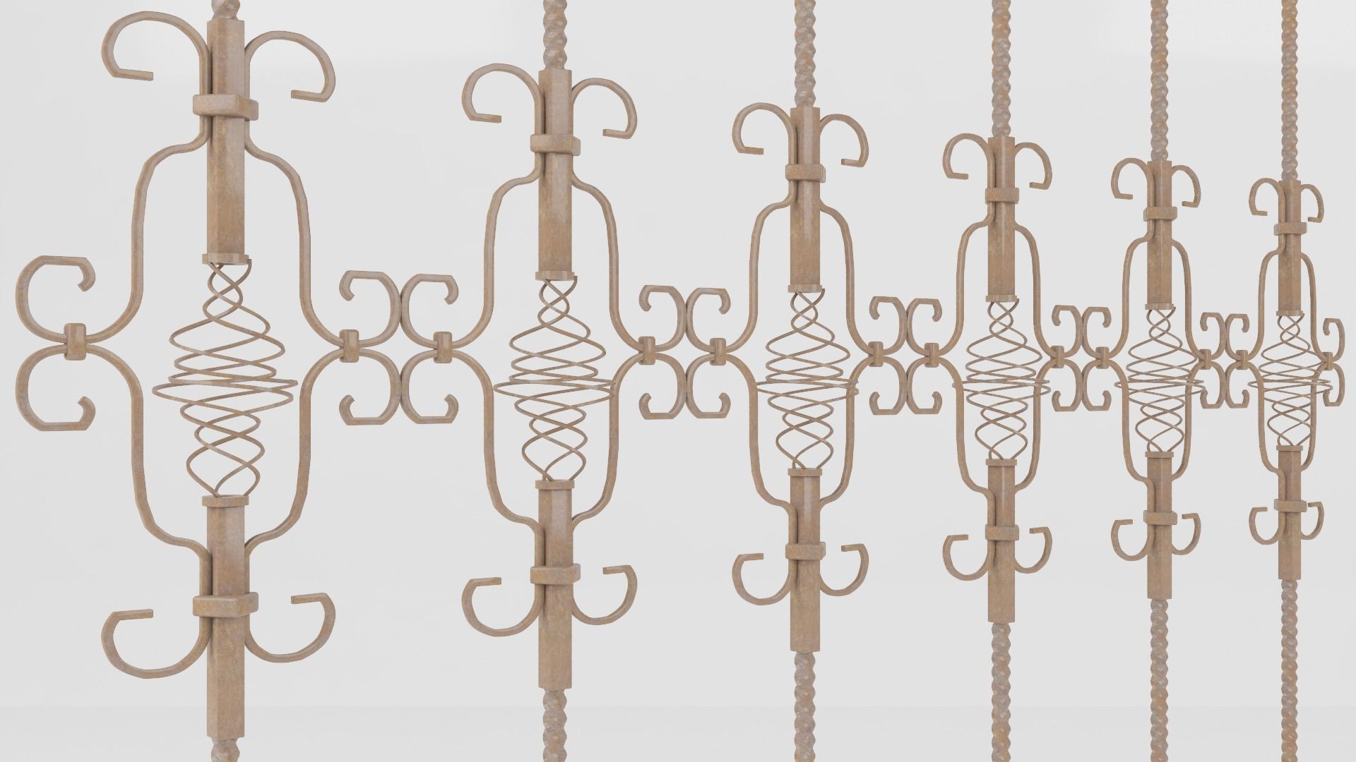 wrought iron railing 3D model | CGTrader