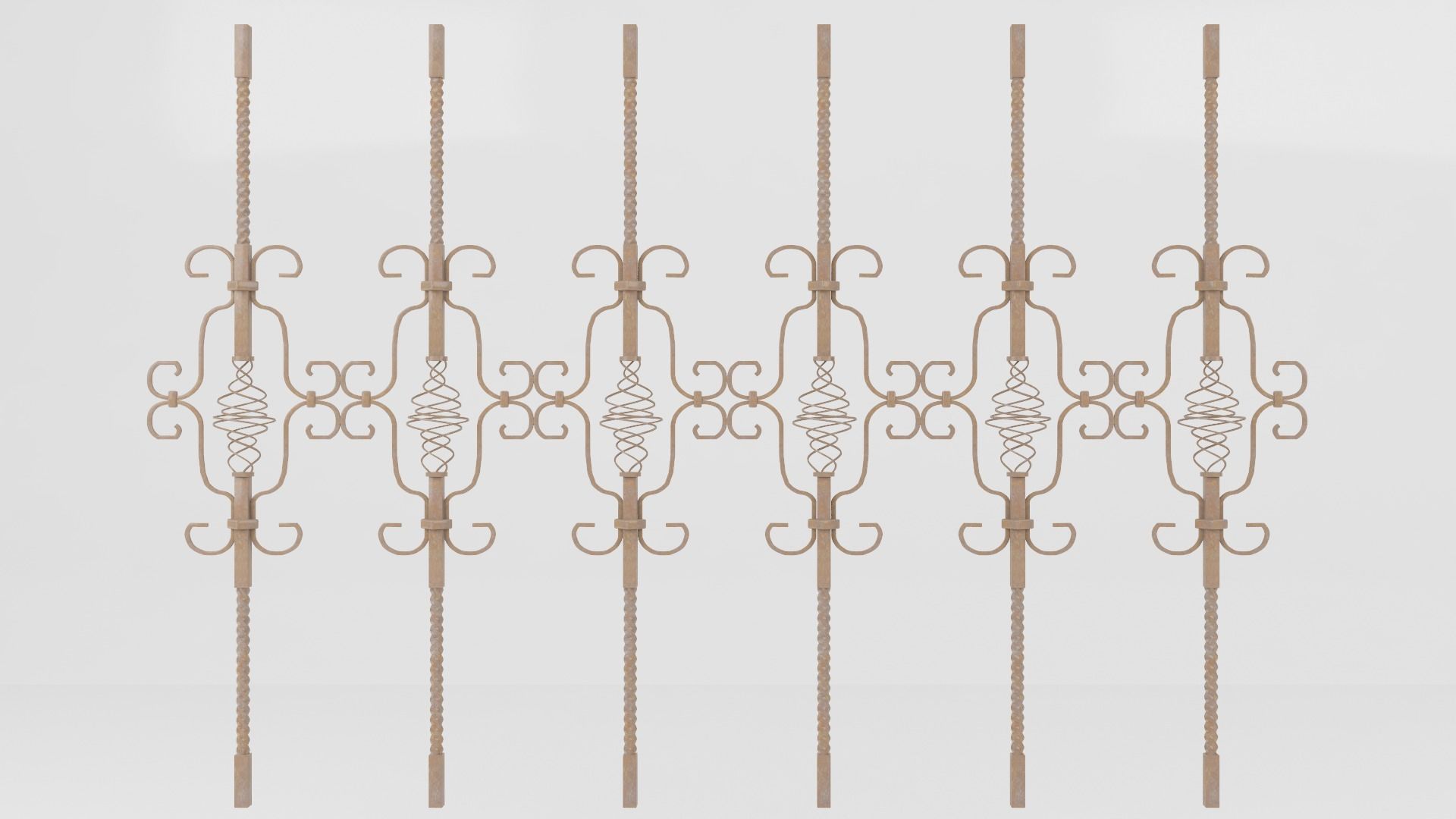 wrought iron railing 3D model | CGTrader