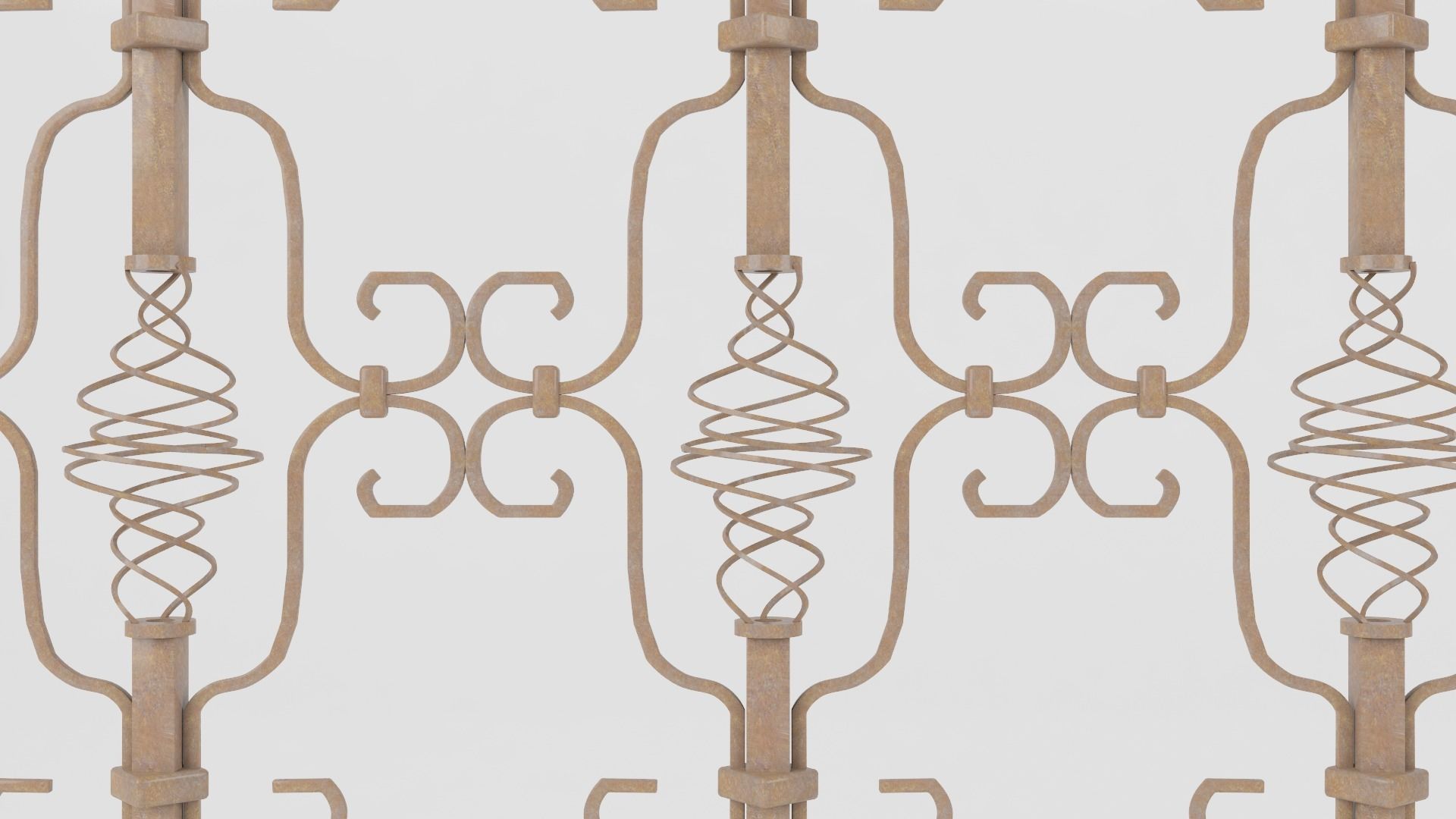 wrought iron railing 3D model | CGTrader