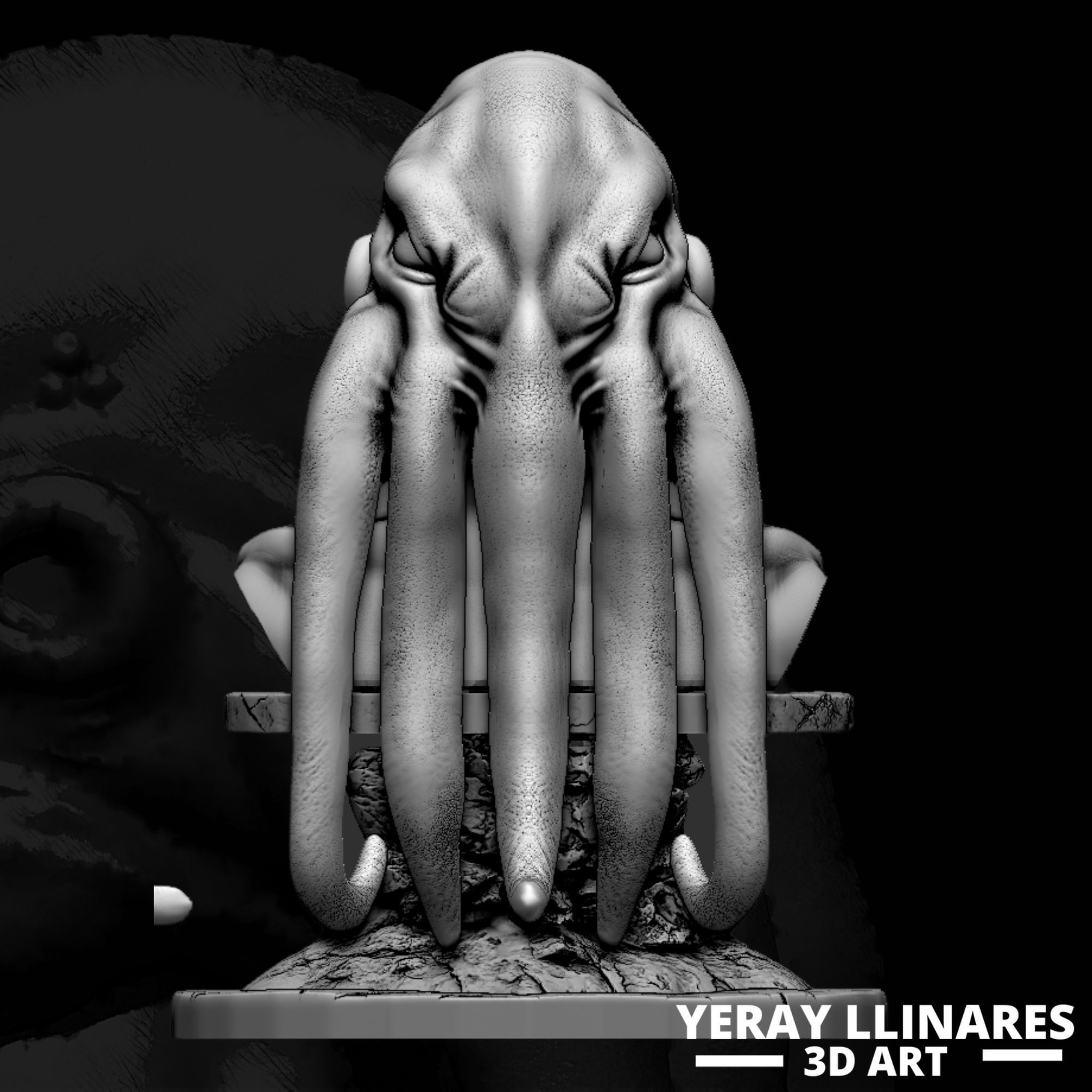 Bust sculpture of Cthulhu 3D model 3D printable | CGTrader