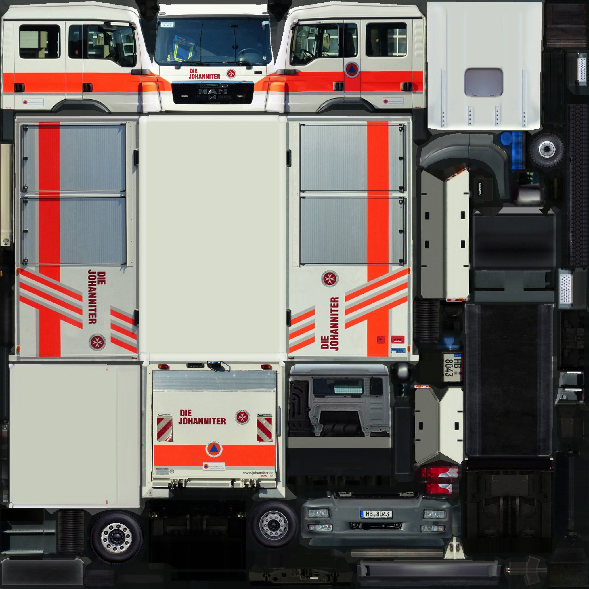 3D model MAN TGS Ambulance VR / AR / low-poly | CGTrader